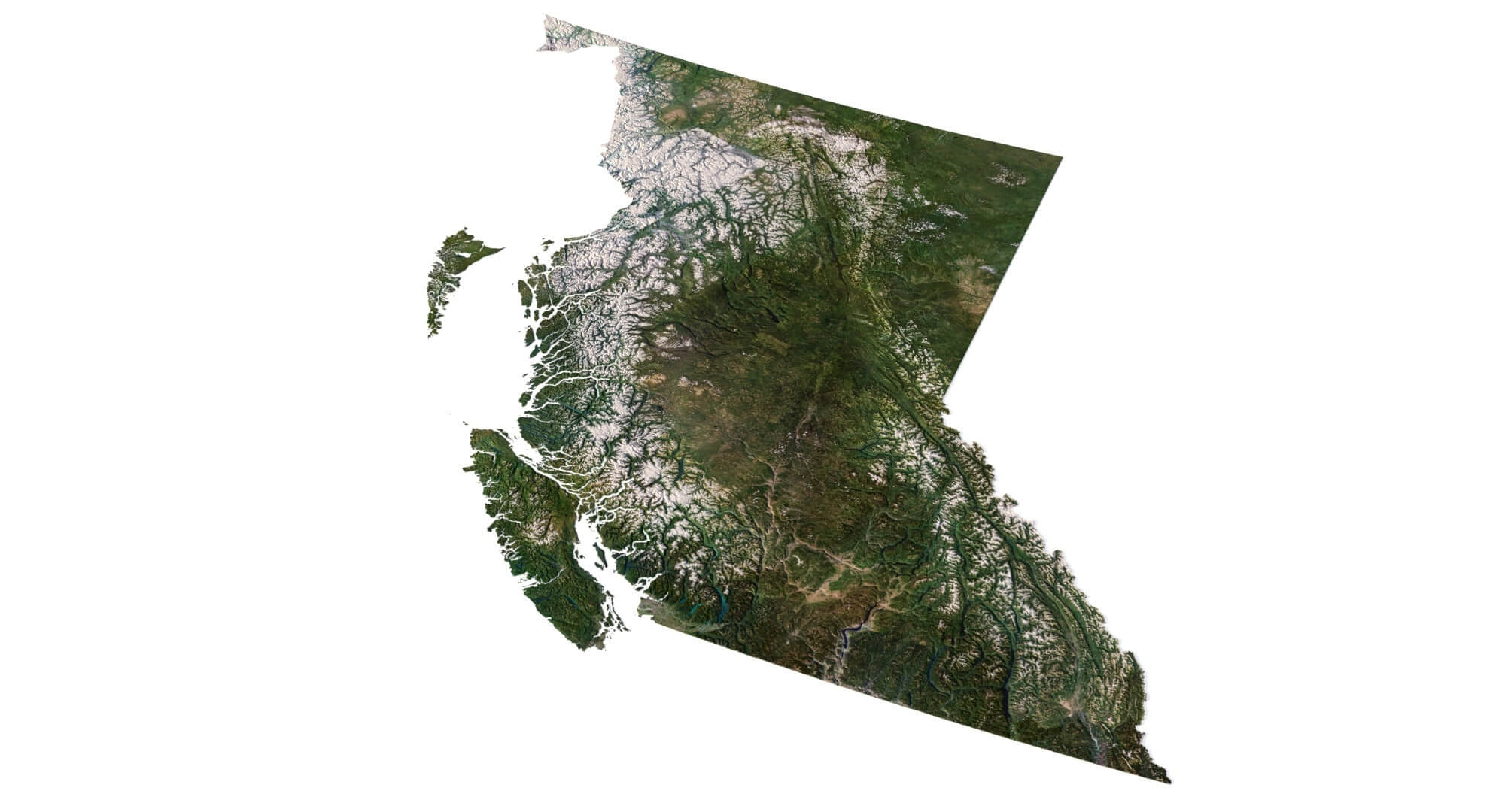 British Columbia Terrain 3D Map by Shustrik