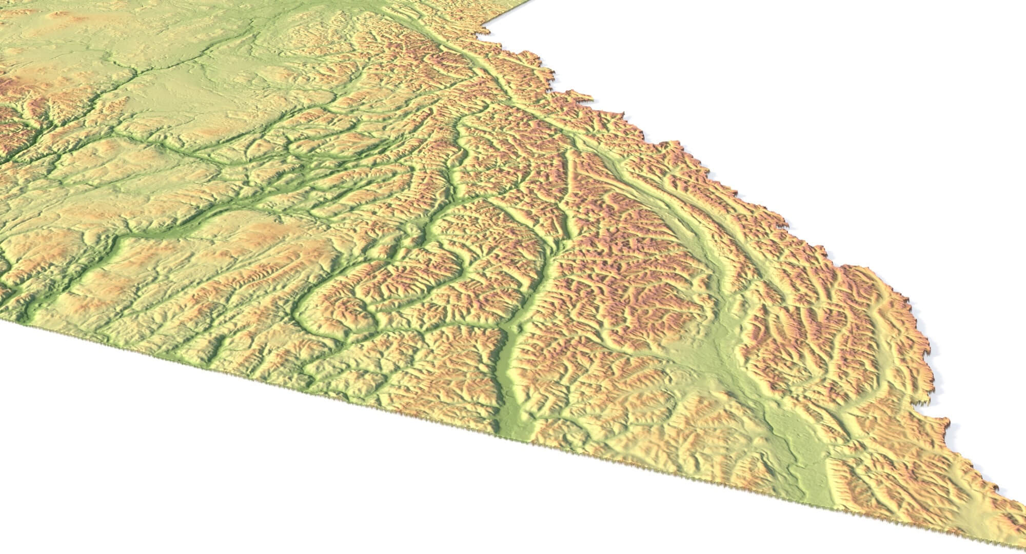 British Columbia Terrain 3D Map by Shustrik