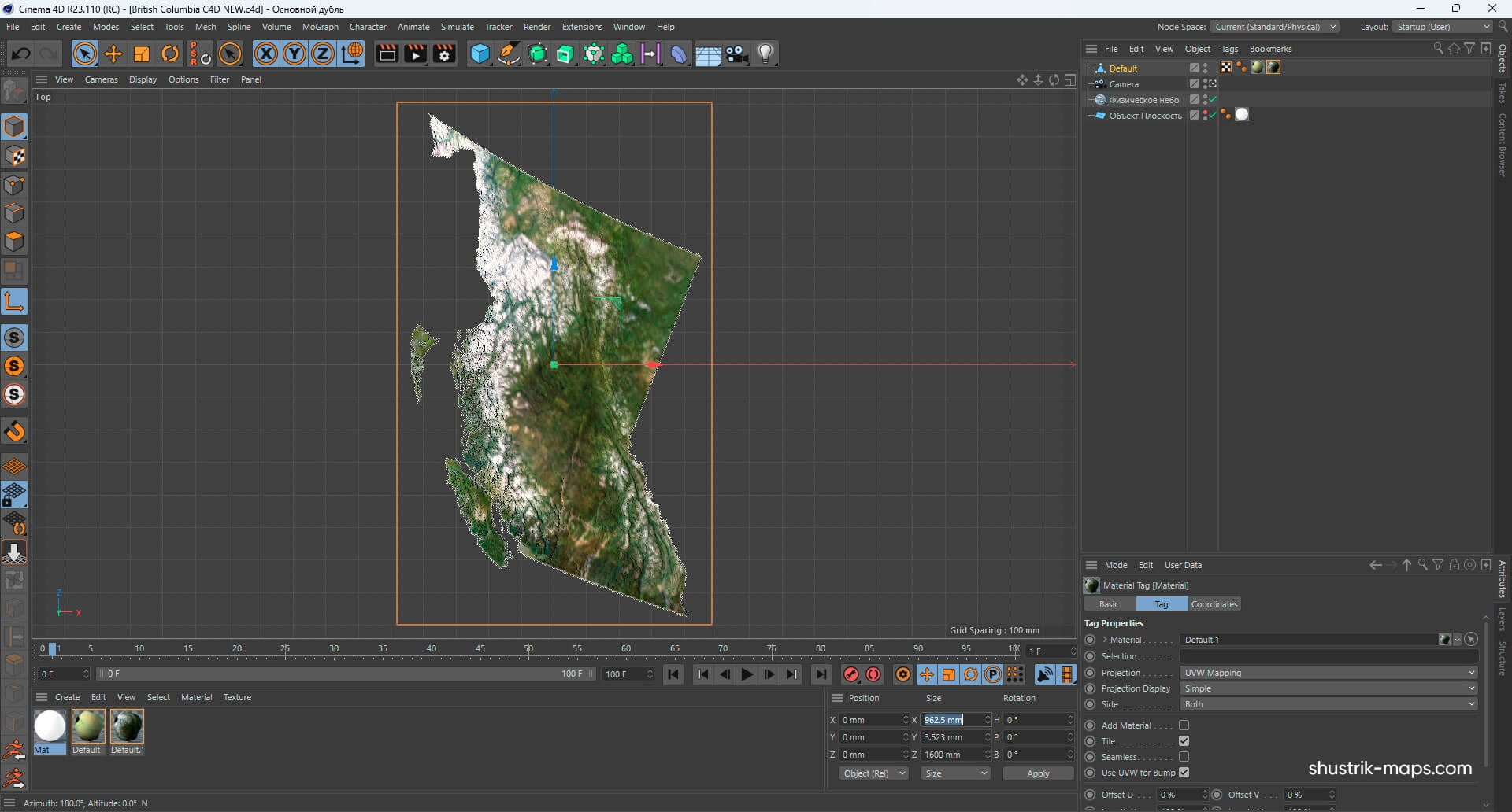 British Columbia Terrain 3D Map by Shustrik