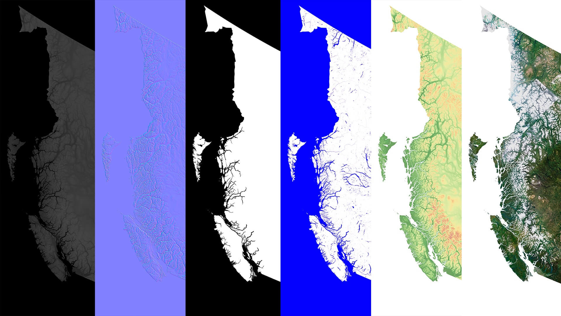 British Columbia Terrain 3D Map by Shustrik