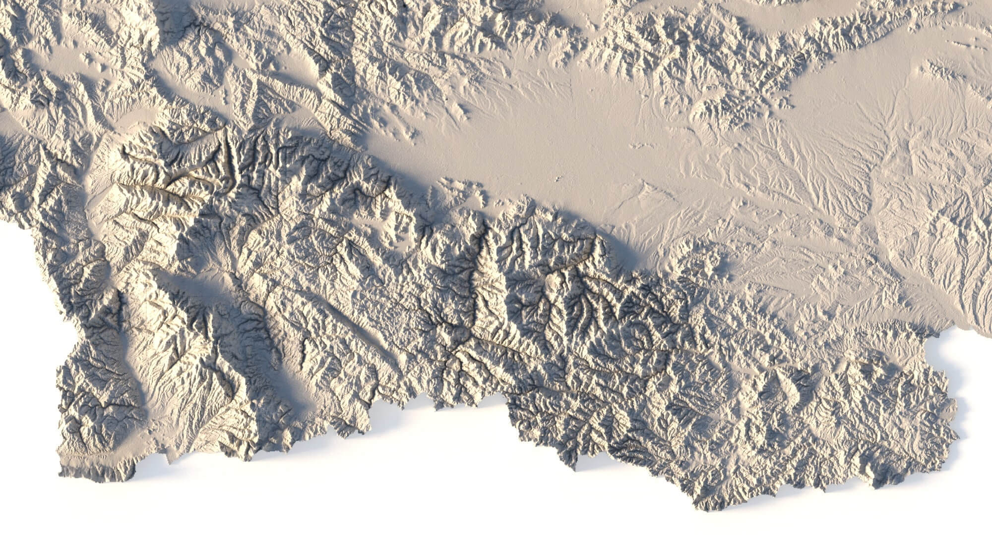 Bulgaria Terrain for CNC, Printing and Design - 3D Print Model by Shustrik
