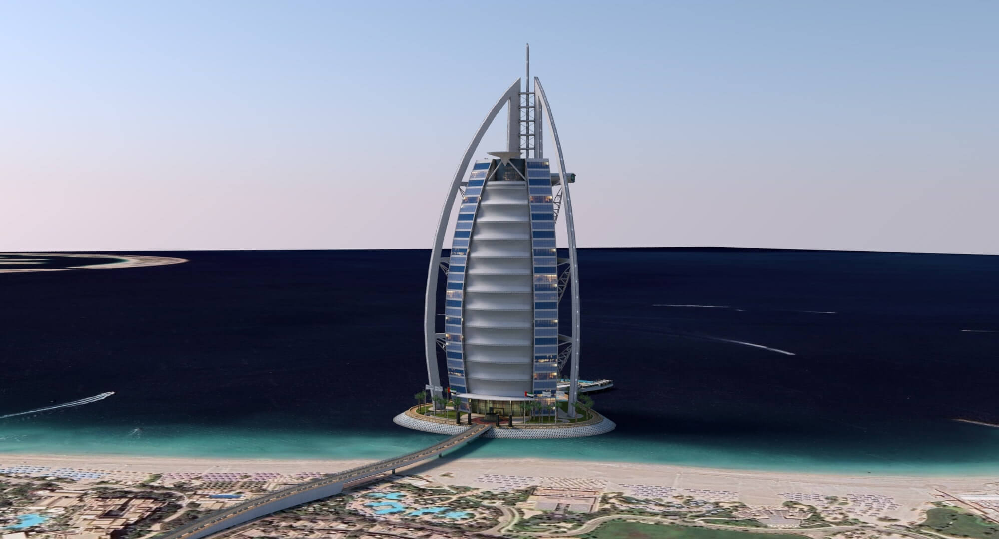 Burj Al Arab - 3D Model by Shustrik