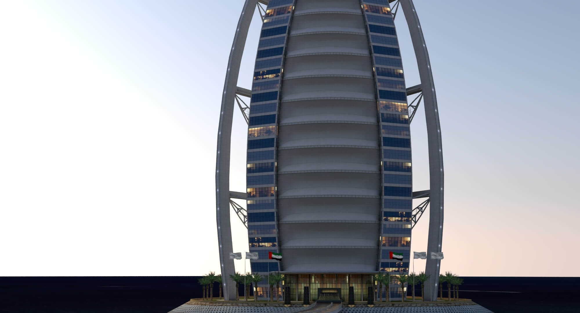 Burj Al Arab - 3D Model by Shustrik