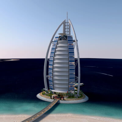 Burj Al Arab - 3D Model by Shustrik