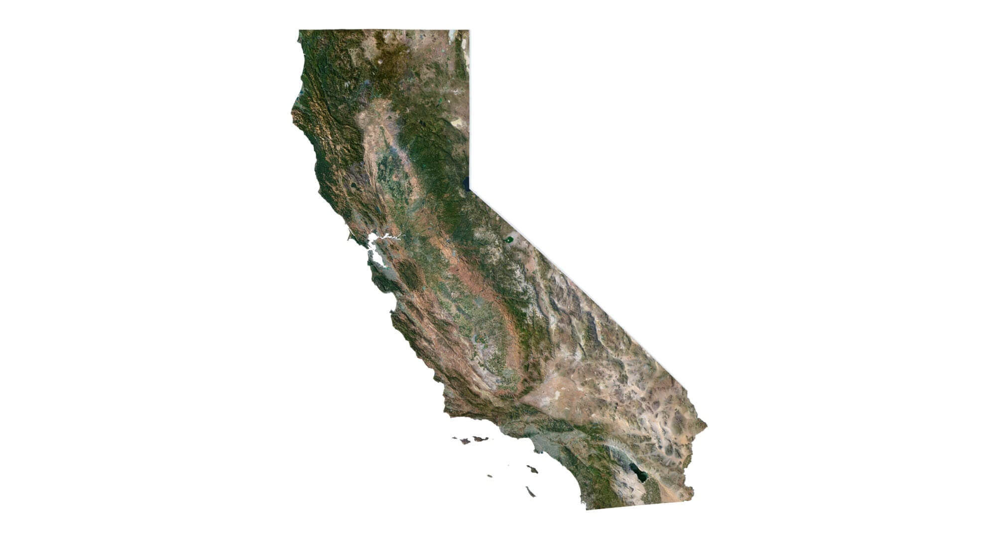 California State Terrain 3D Map by Shustrik