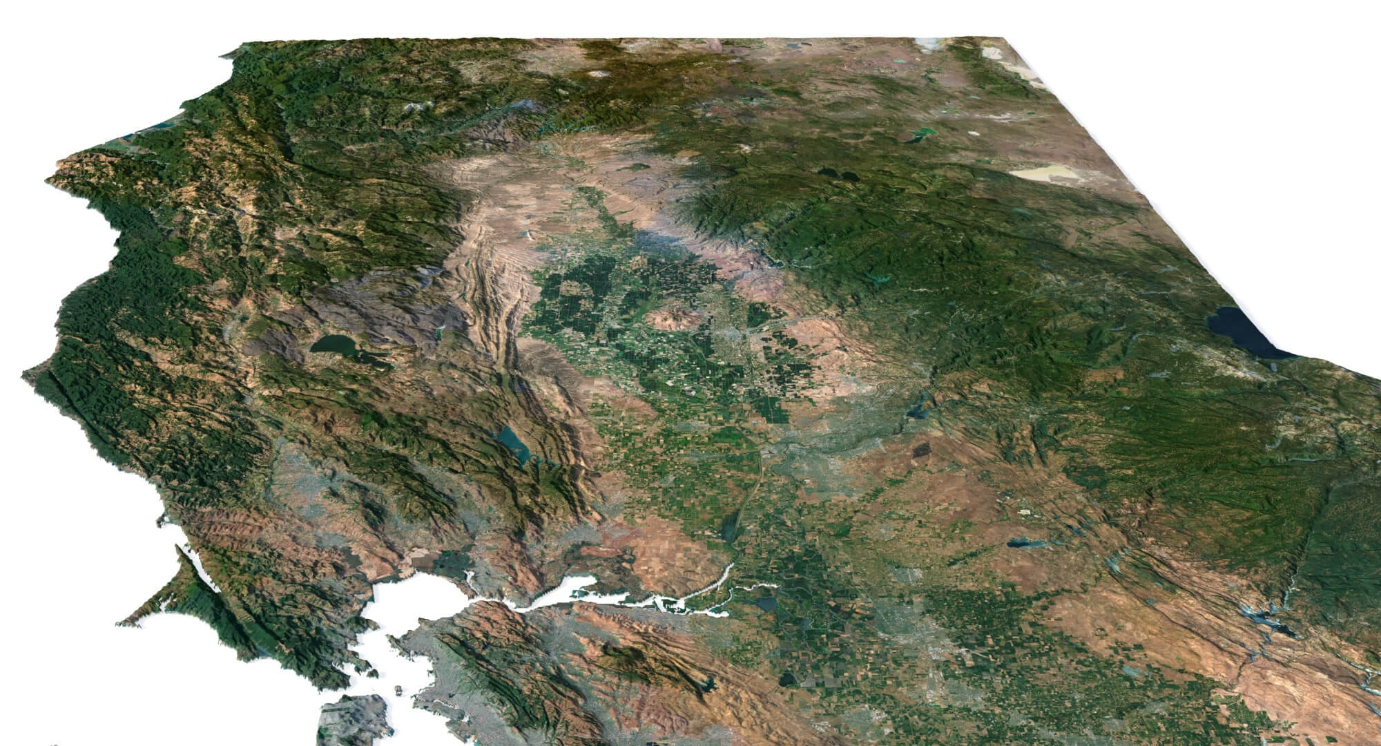 California State Terrain 3D Map by Shustrik