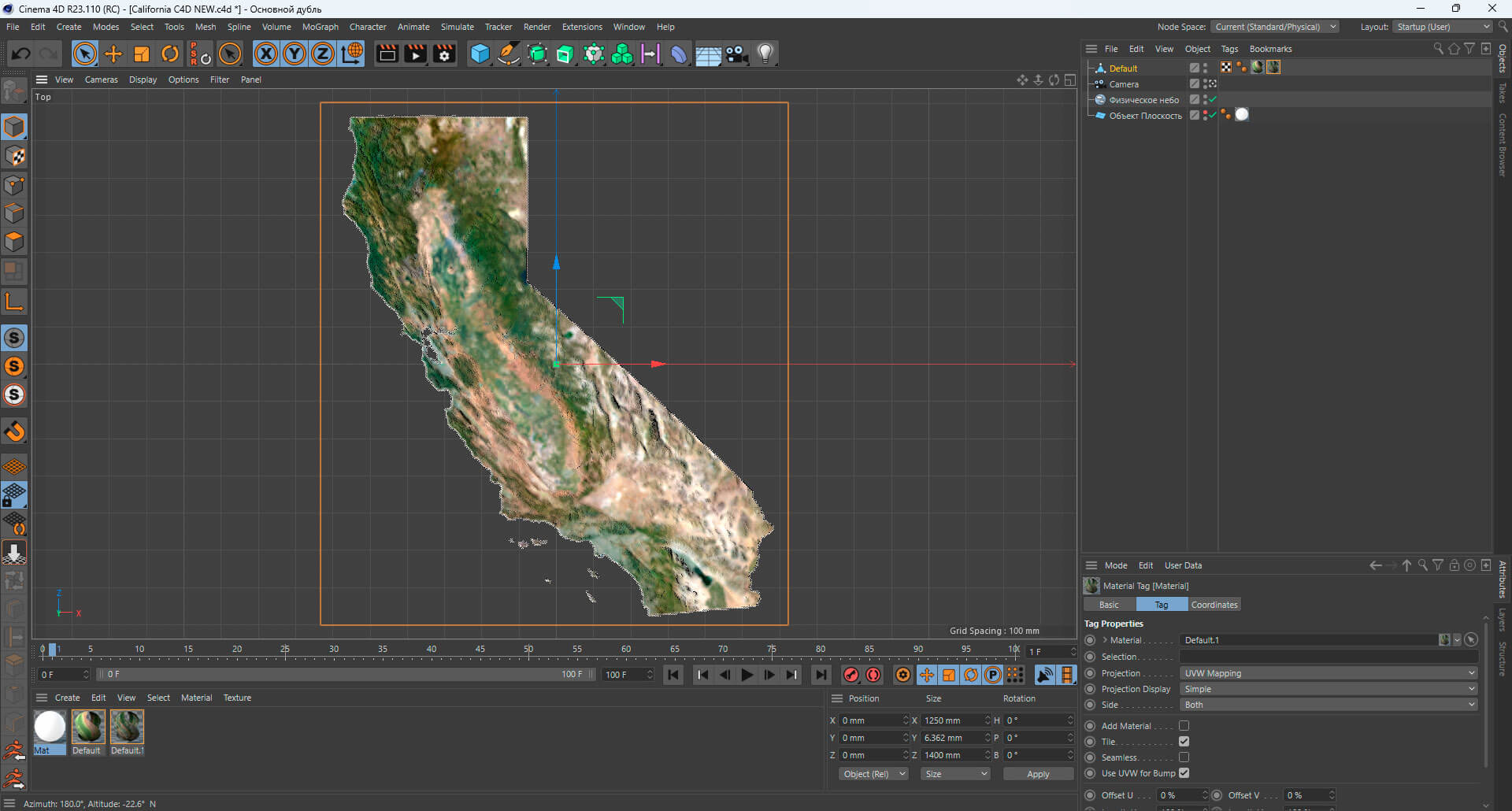 California State Terrain 3D Map by Shustrik