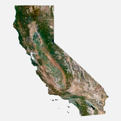 California State Terrain 3D Map by Shustrik