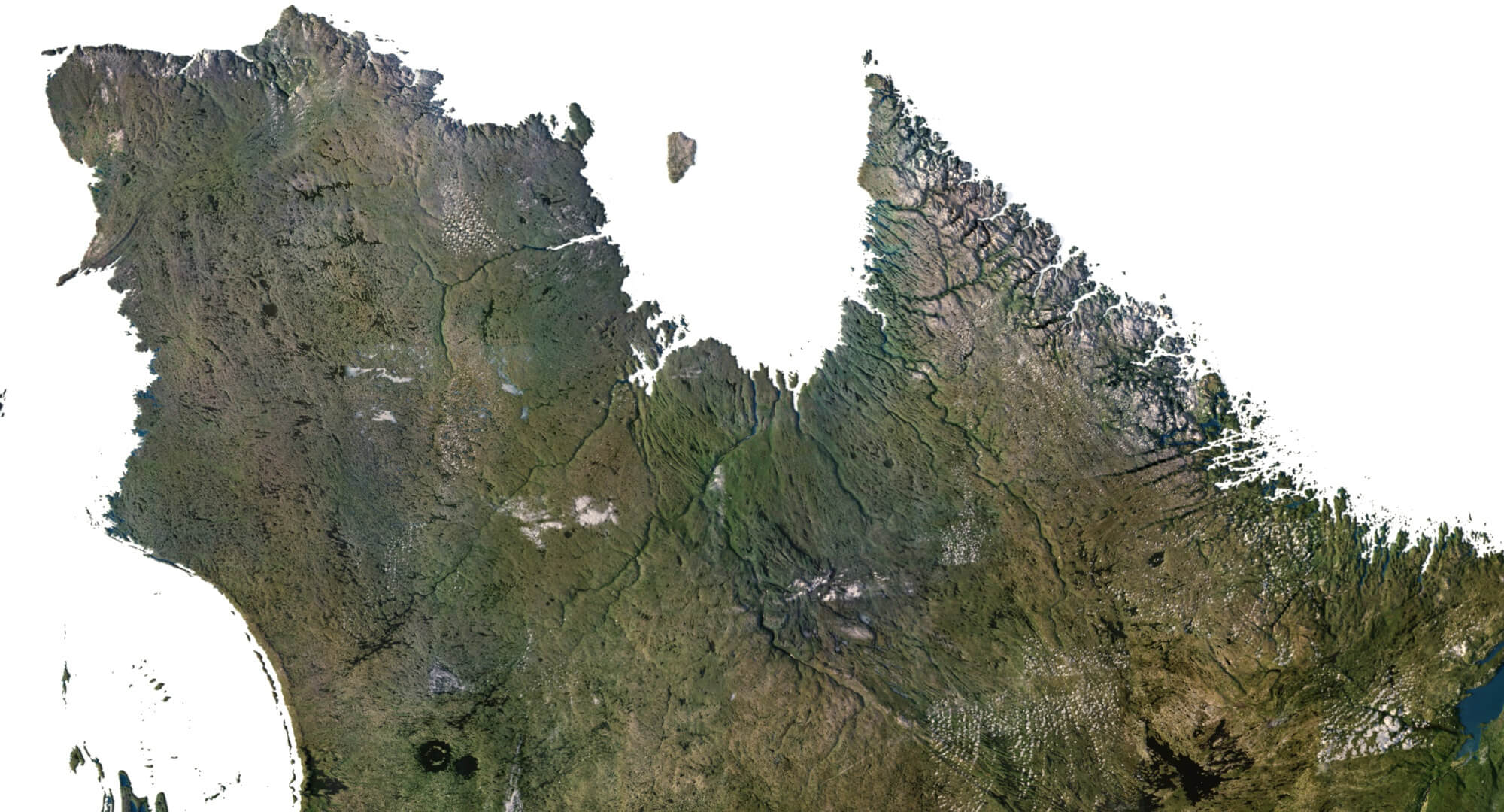Canada Terrain 3D Map by Shustrik