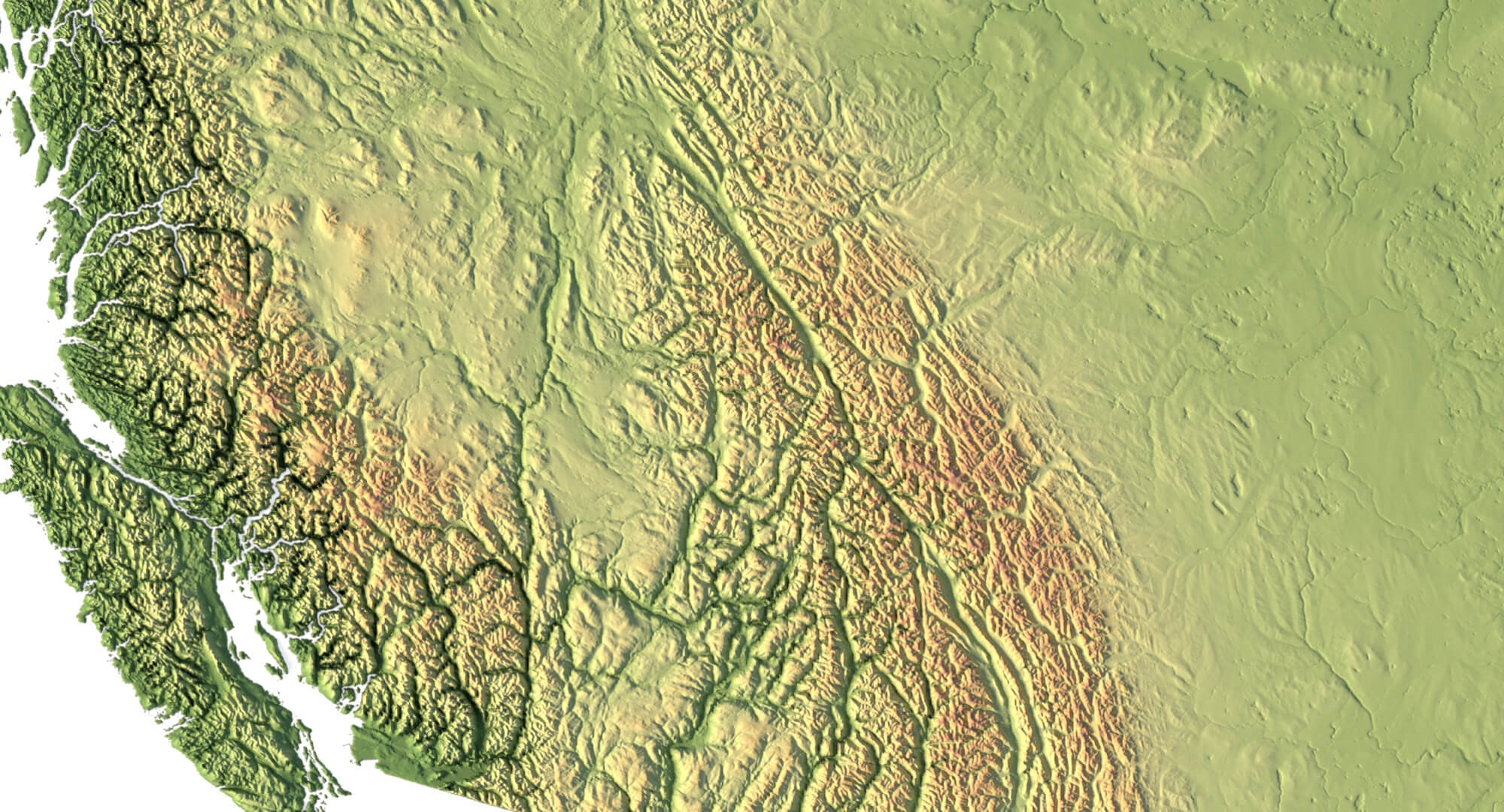 Canada Terrain 3D Map by Shustrik