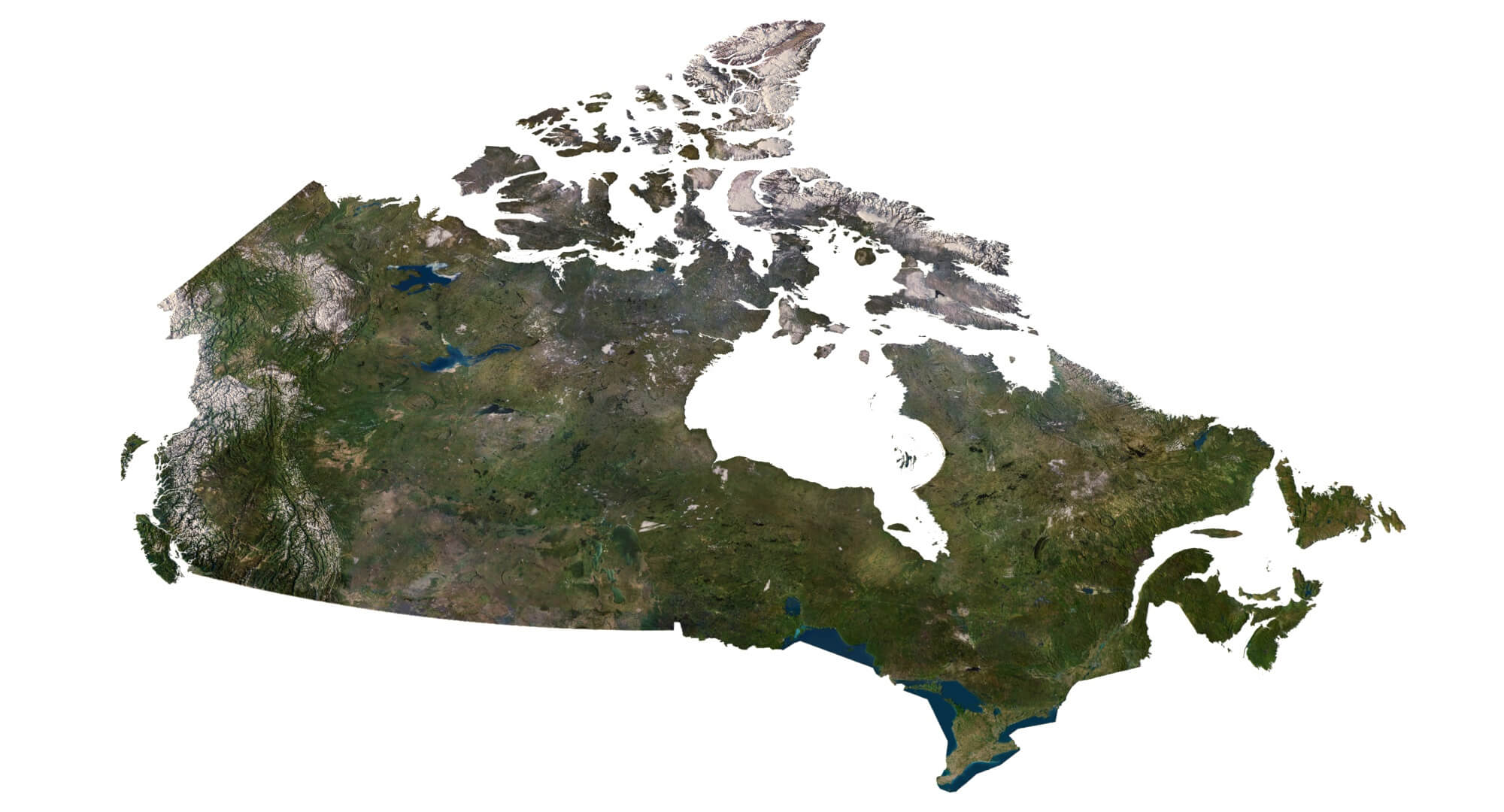 Canada Terrain 3D Map by Shustrik