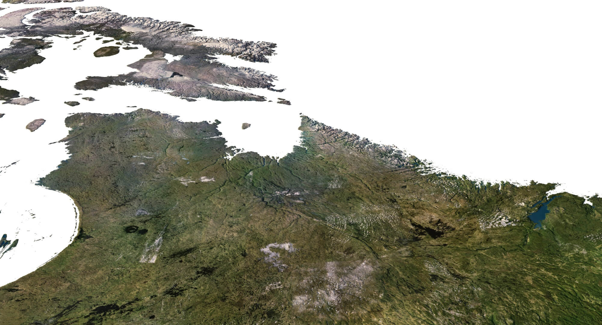 Canada Terrain 3D Map by Shustrik