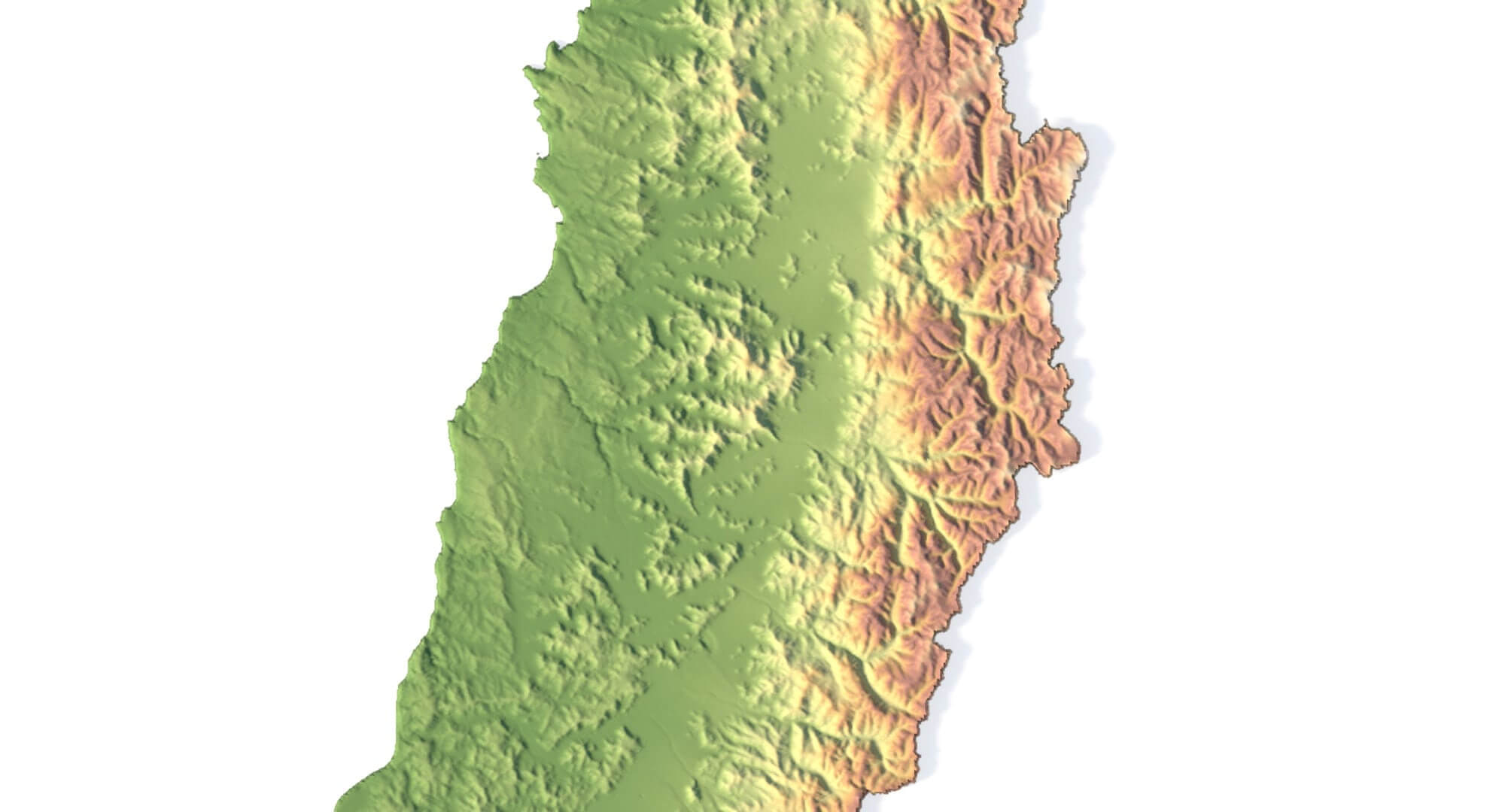 Chile Terrain 3D Map by Shustrik