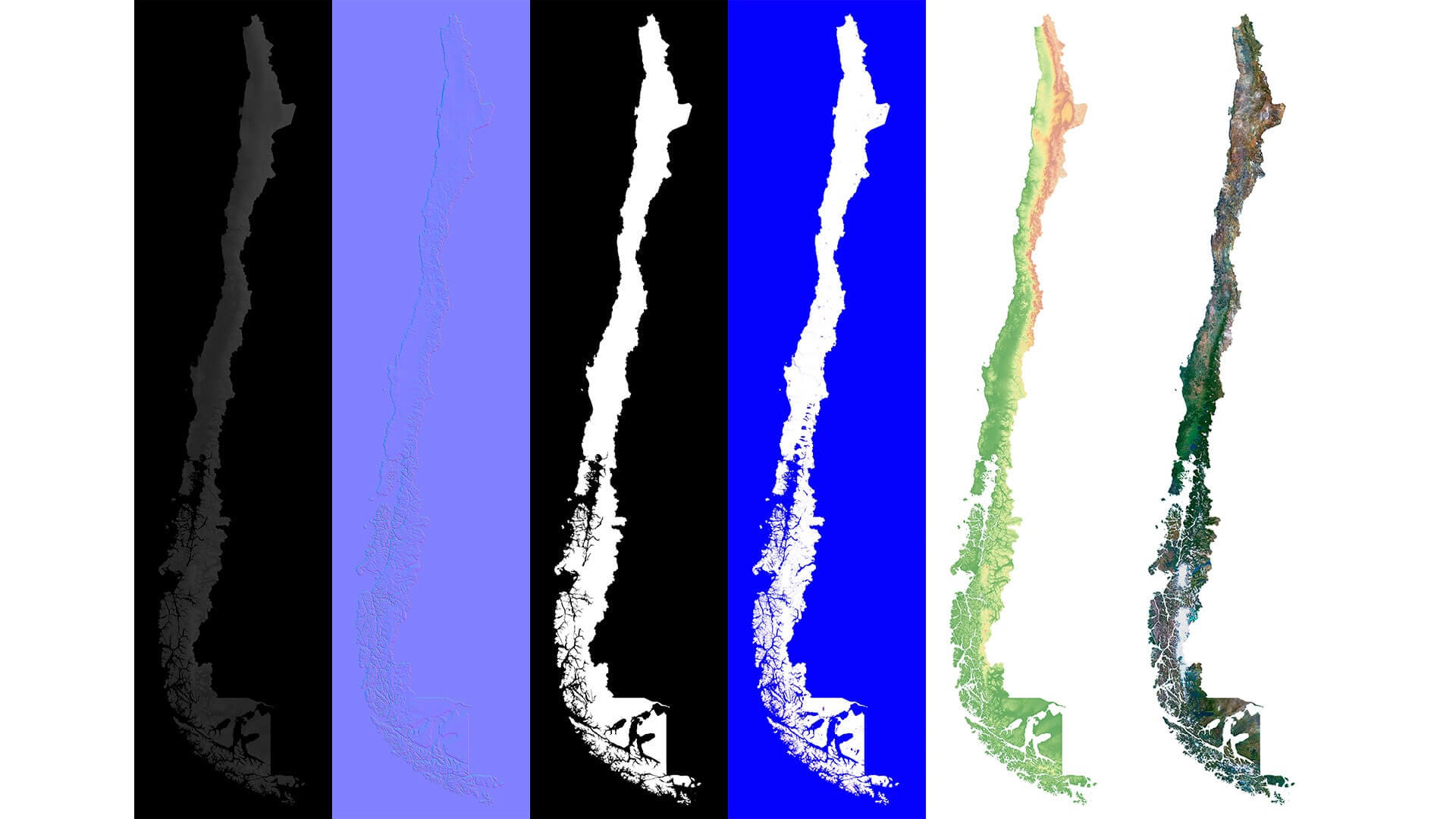 Chile Terrain 3D Map by Shustrik