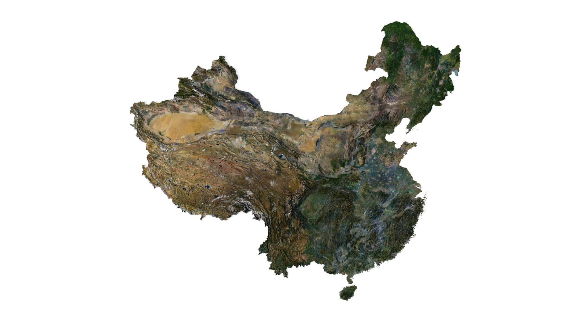 China Terrain 3D Map by Shustrik