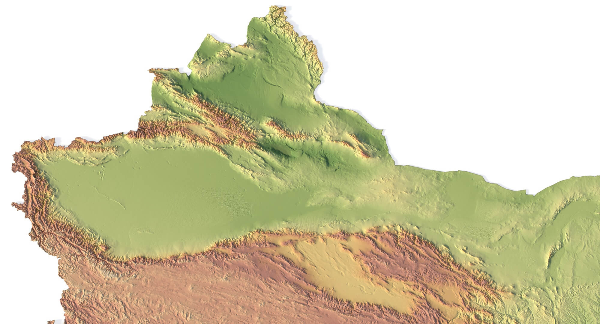 China Terrain 3D Map by Shustrik