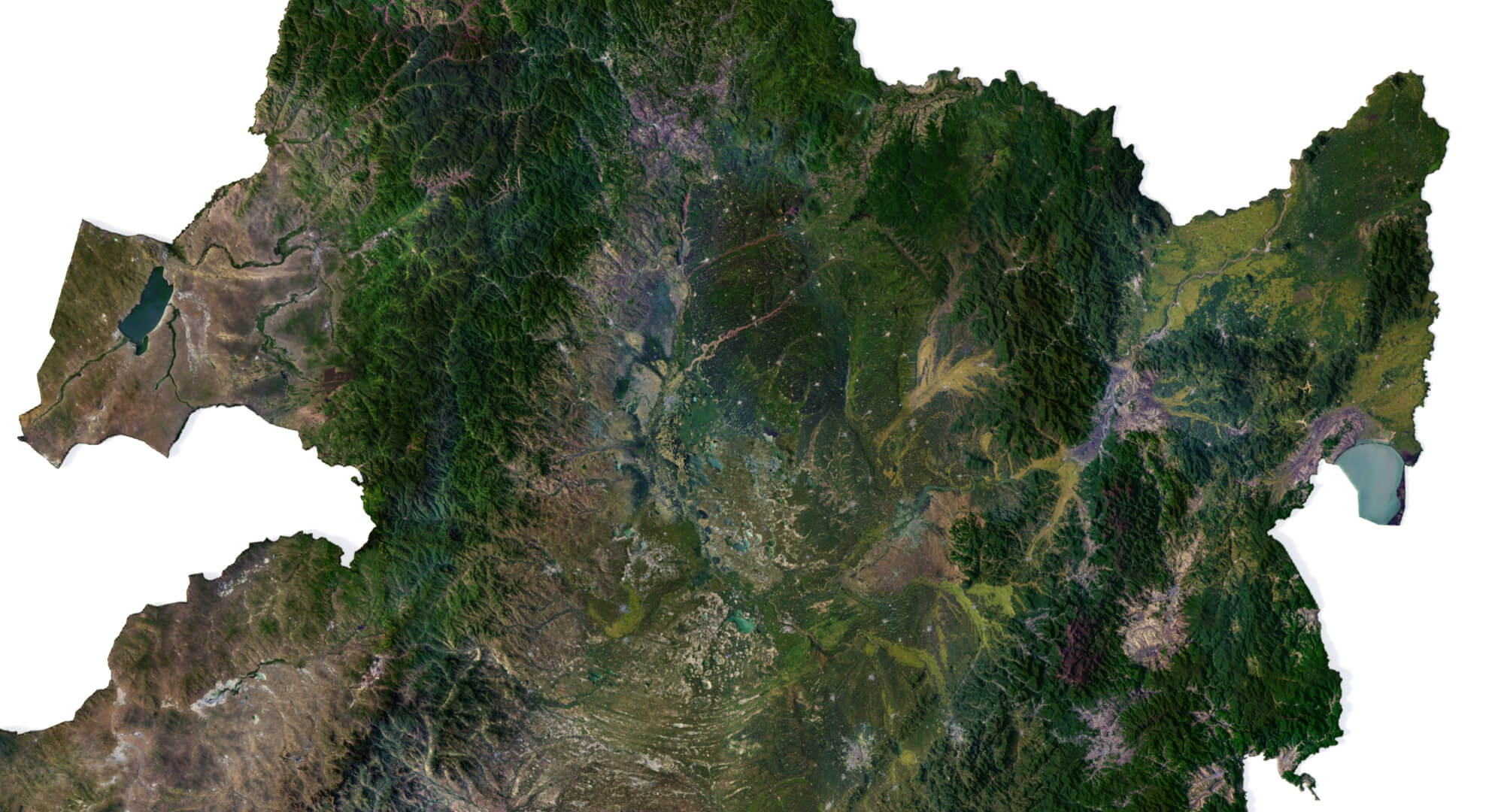 China Terrain 3D Map by Shustrik