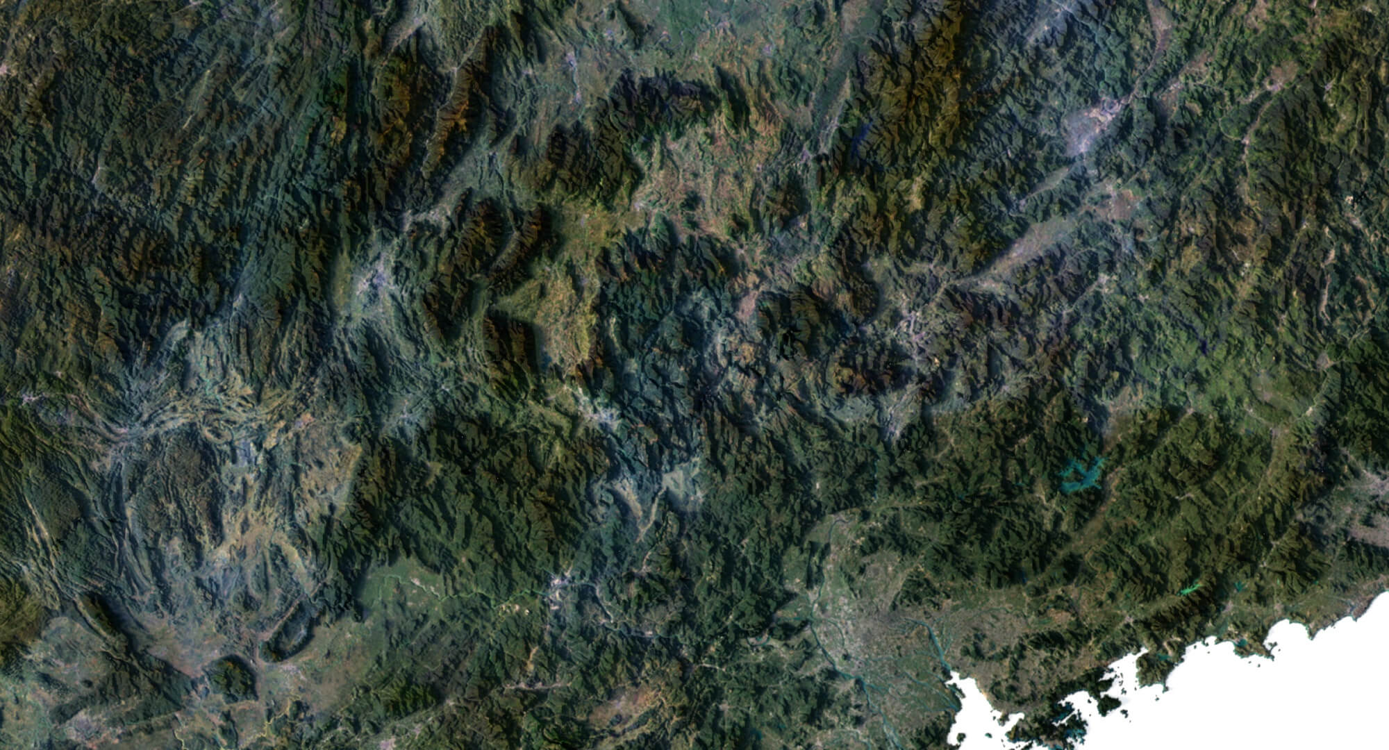 China Terrain 3D Map by Shustrik