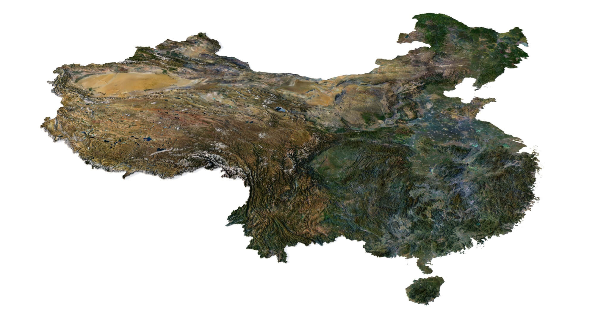 China Terrain 3D Map by Shustrik
