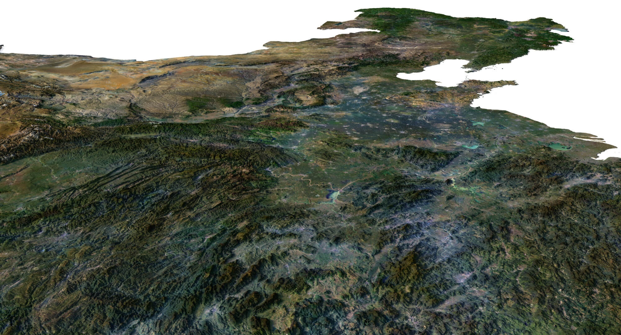 China Terrain 3D Map by Shustrik