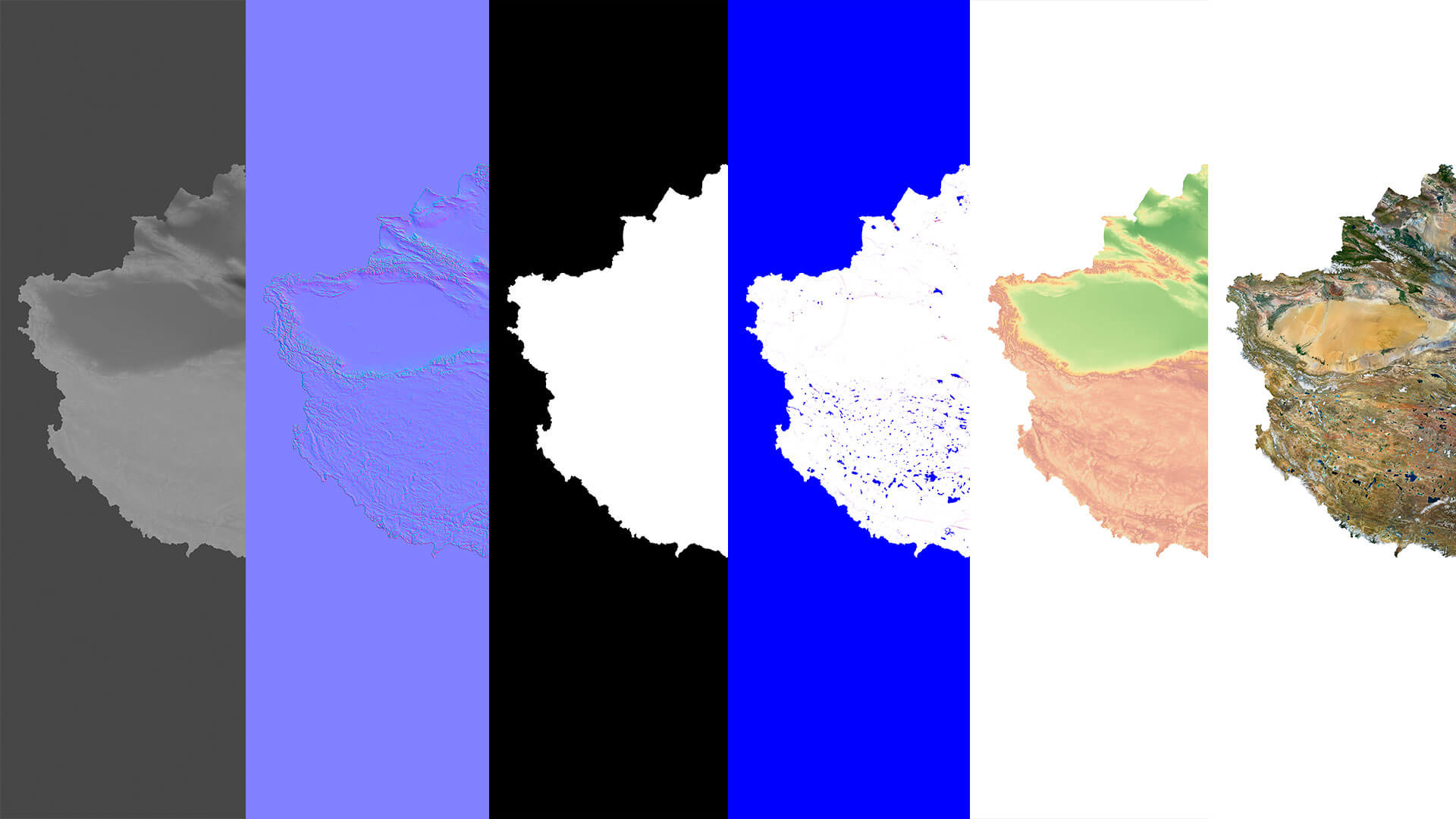 China Terrain 3D Map by Shustrik