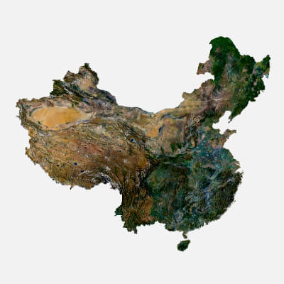 China Terrain 3D Map by Shustrik