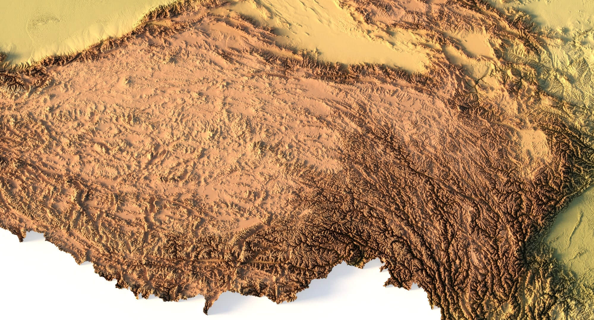 China Terrain for CNC, Printing and Design - 3D Model by Shustrik