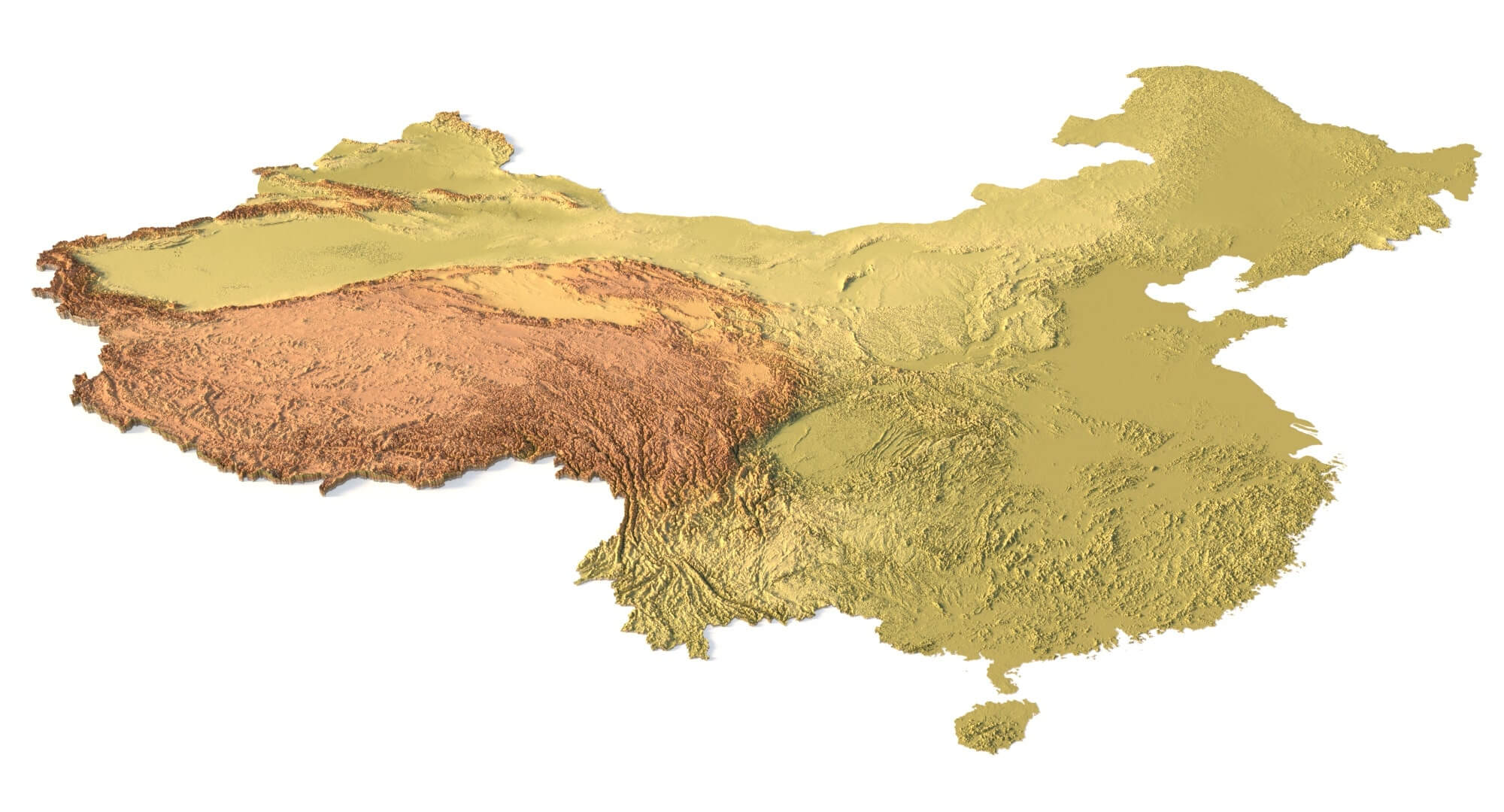 China Terrain for CNC, Printing and Design - 3D Model by Shustrik