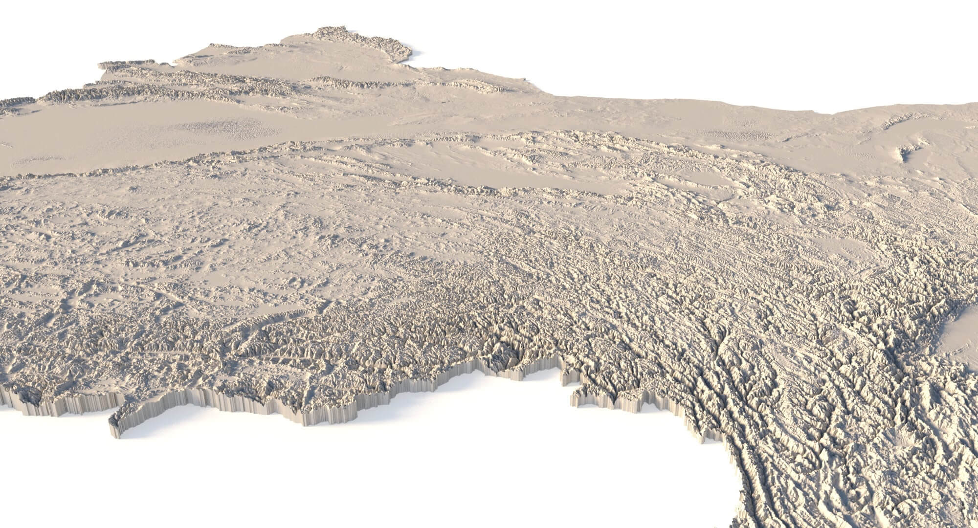 China Terrain for CNC, Printing and Design - 3D Model by Shustrik