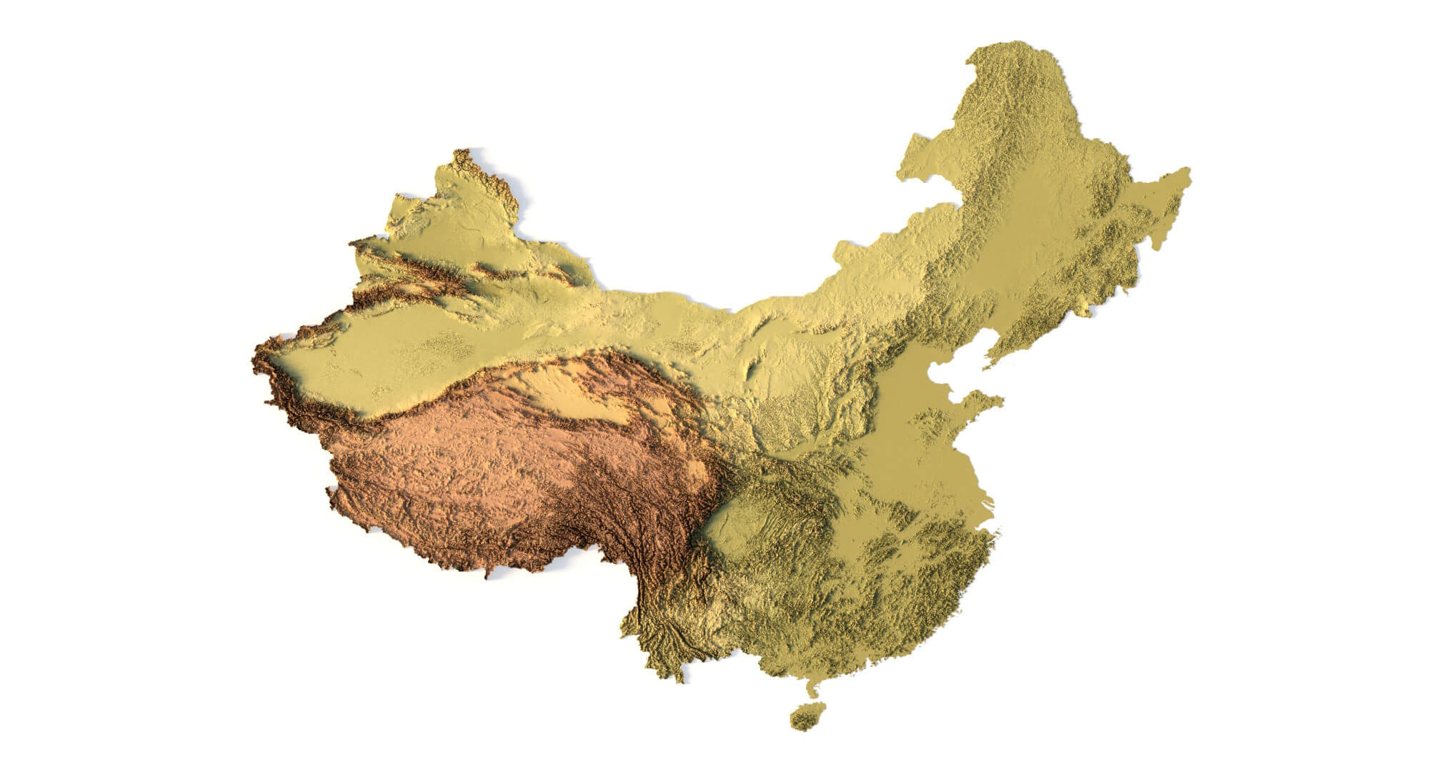 China Terrain - 3D Model by Shustrik