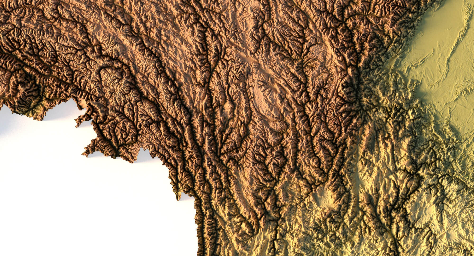 China Terrain - 3D Model by Shustrik