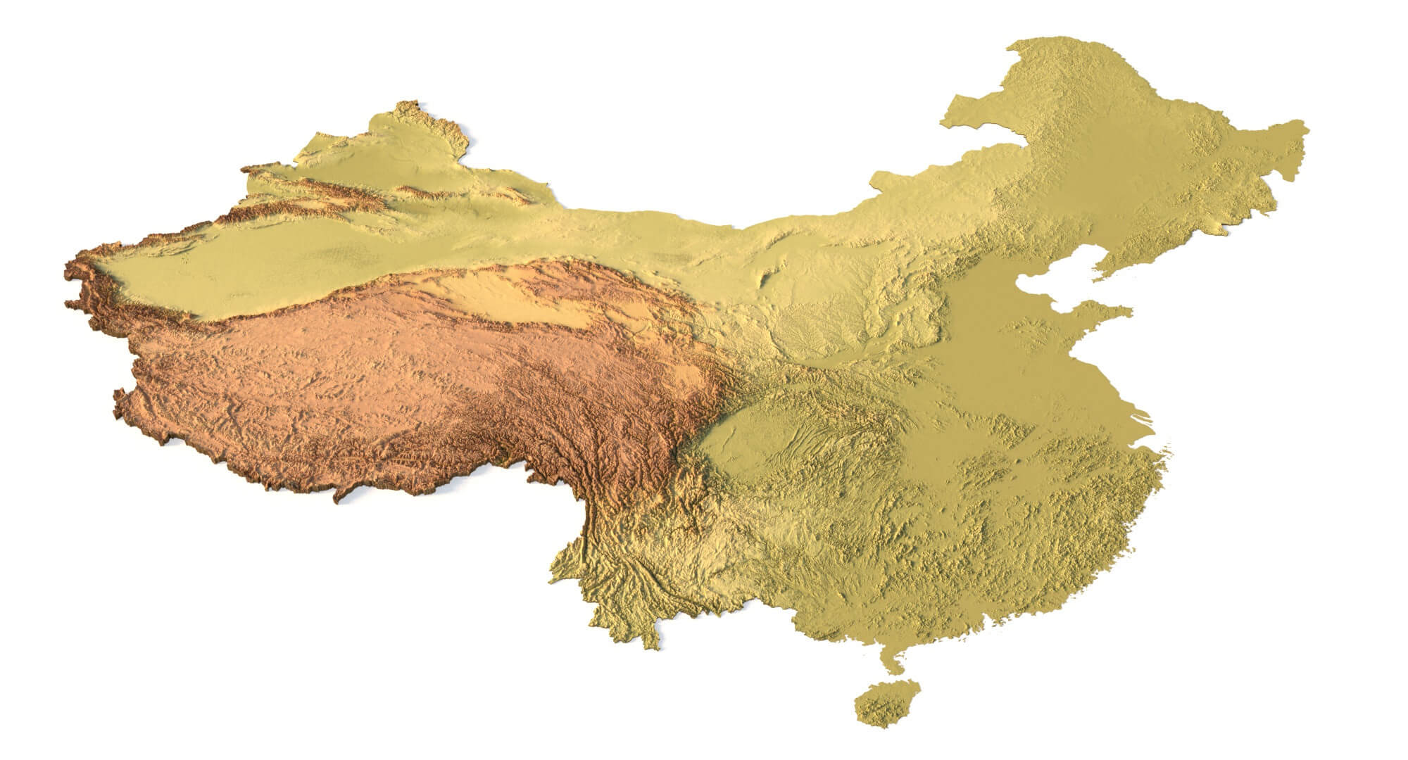 China Terrain - 3D Model by Shustrik