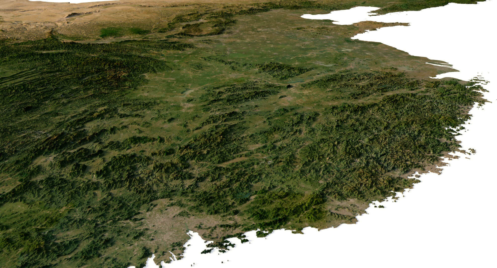 China Terrain - 3D Model by Shustrik