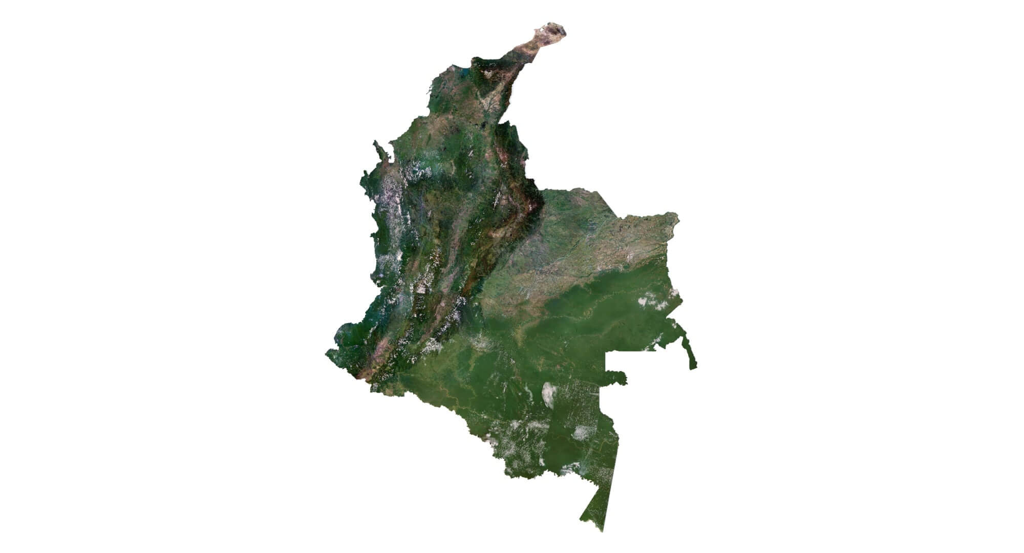 Colombia Terrain 3D Map by Shustrik