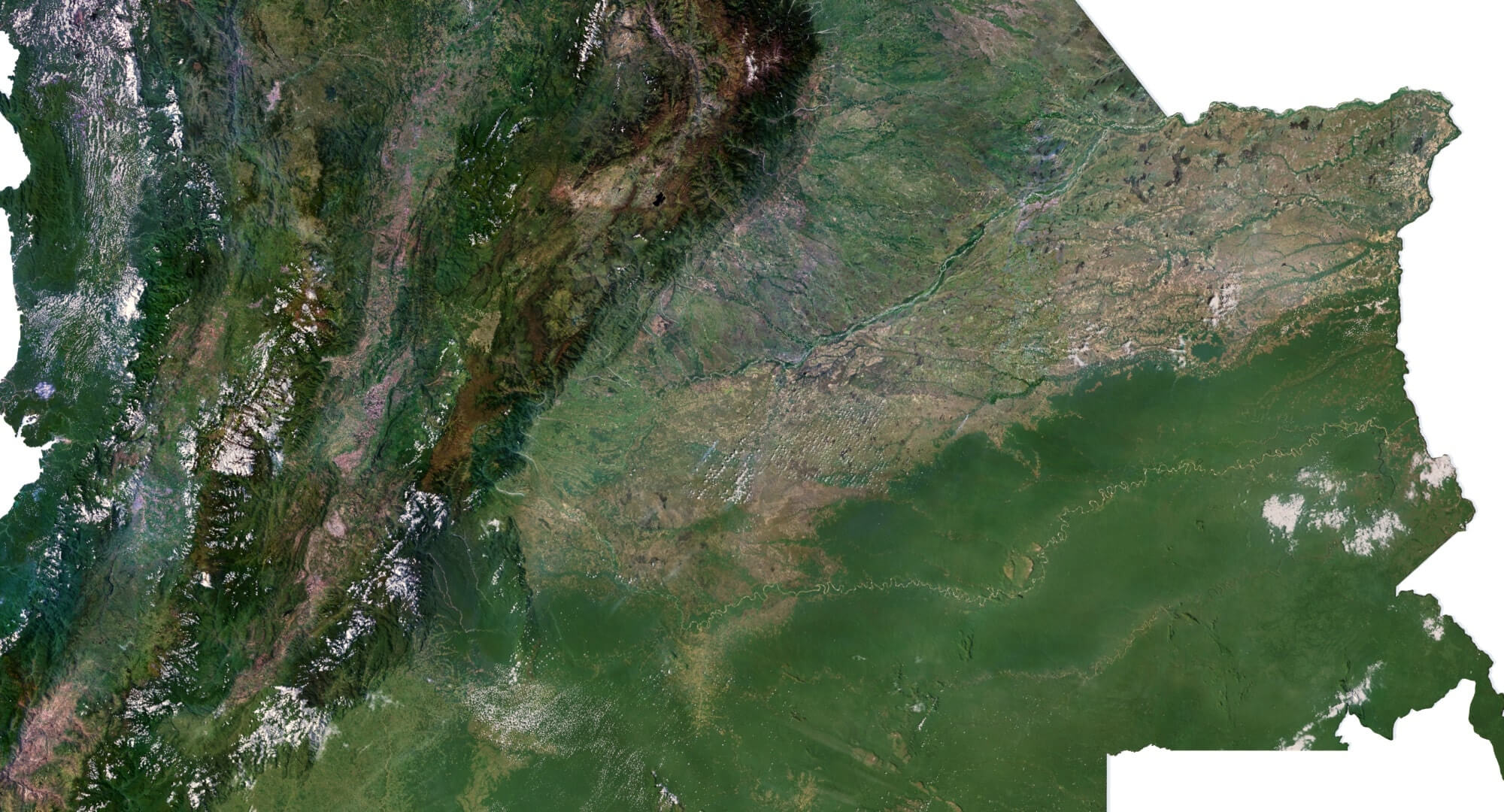Colombia Terrain 3D Map by Shustrik