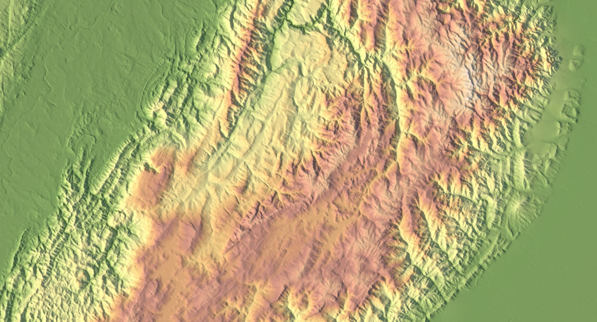 Colombia Terrain 3D Map by Shustrik