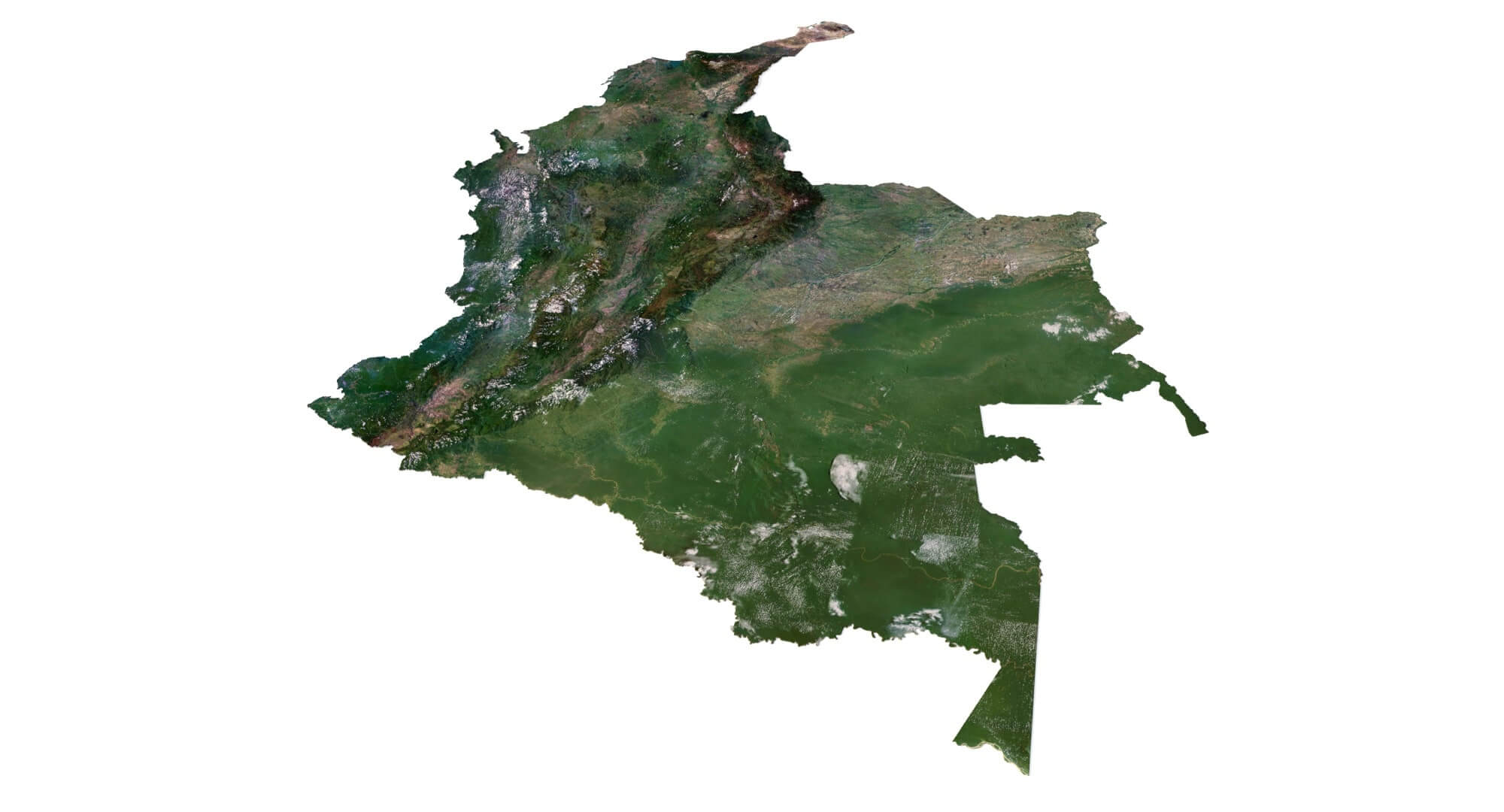 Colombia Terrain 3D Map by Shustrik