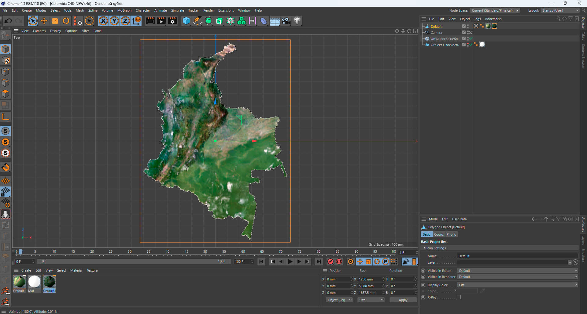 Colombia Terrain 3D Map by Shustrik