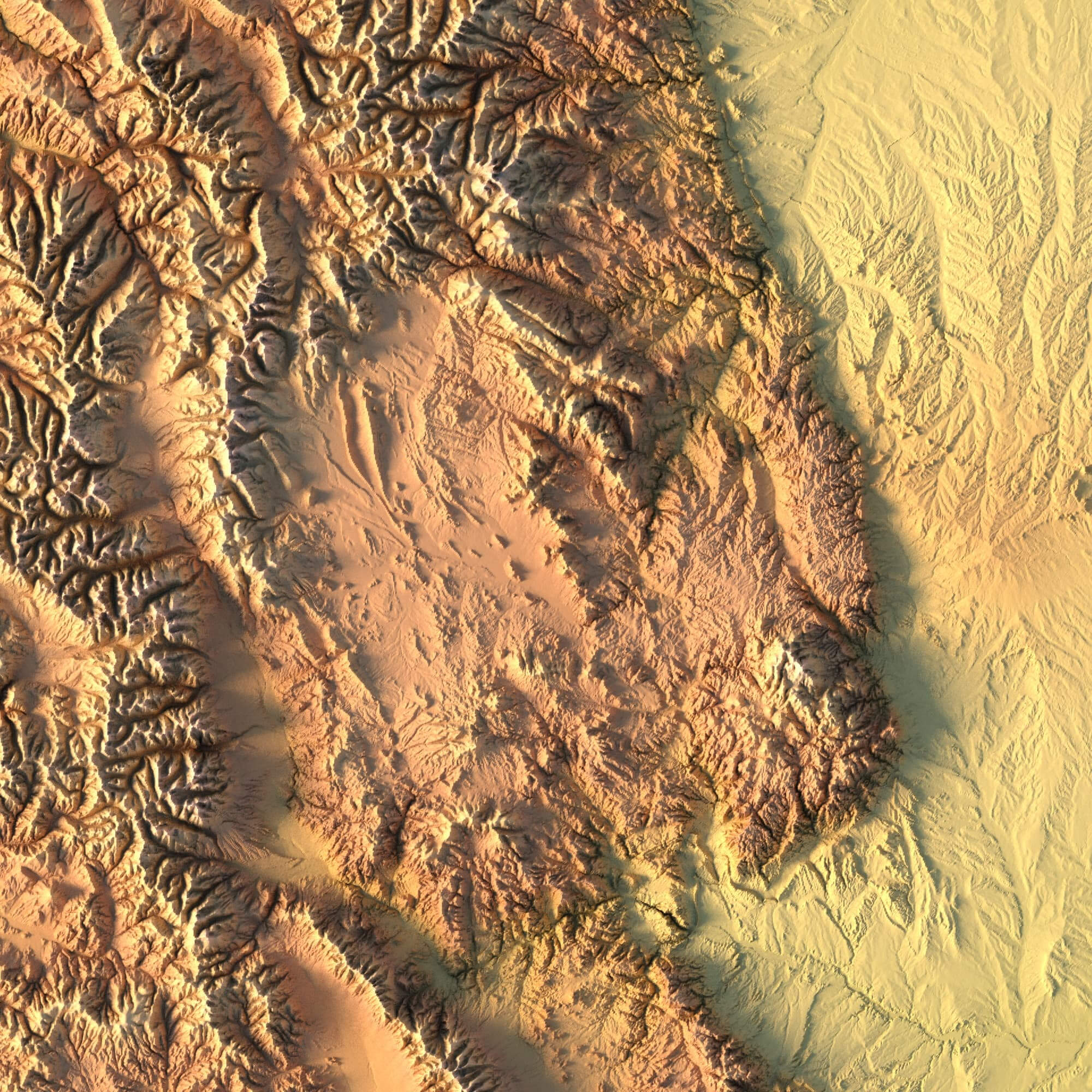 Colorado Map Topographic Stl Model by Shustrik