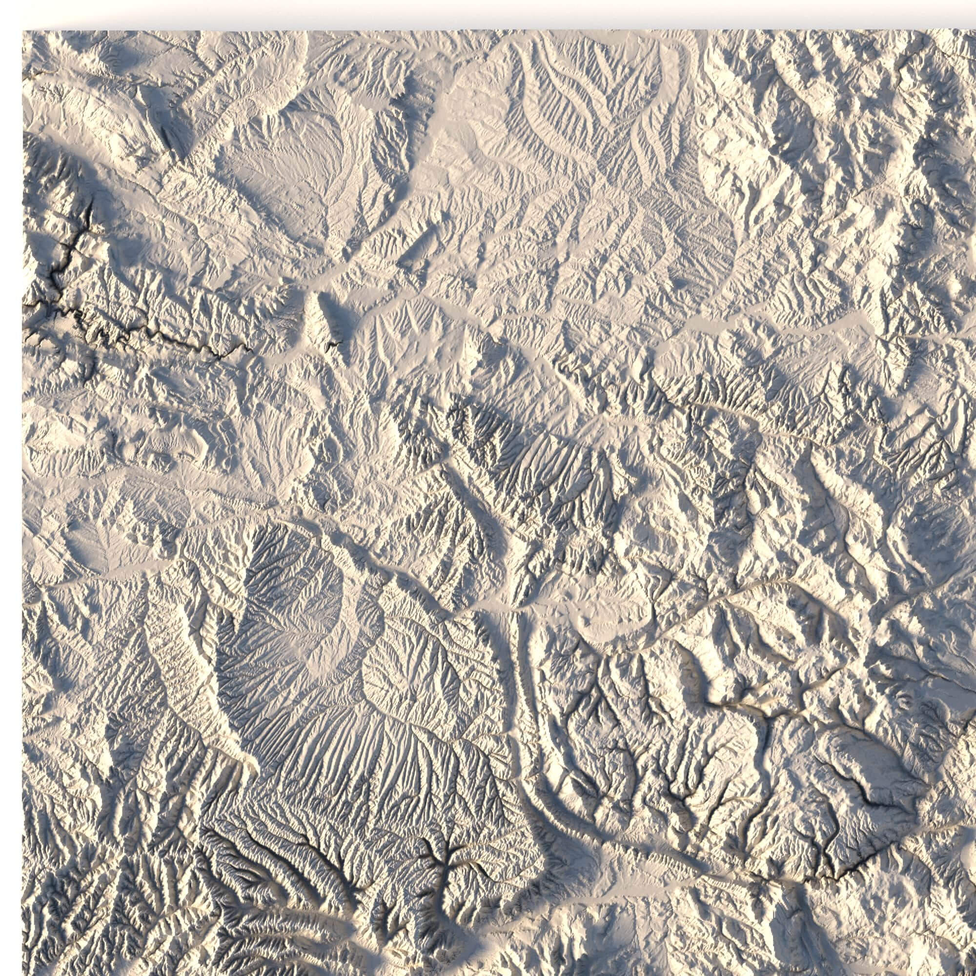 Colorado Map Topographic Stl Model by Shustrik