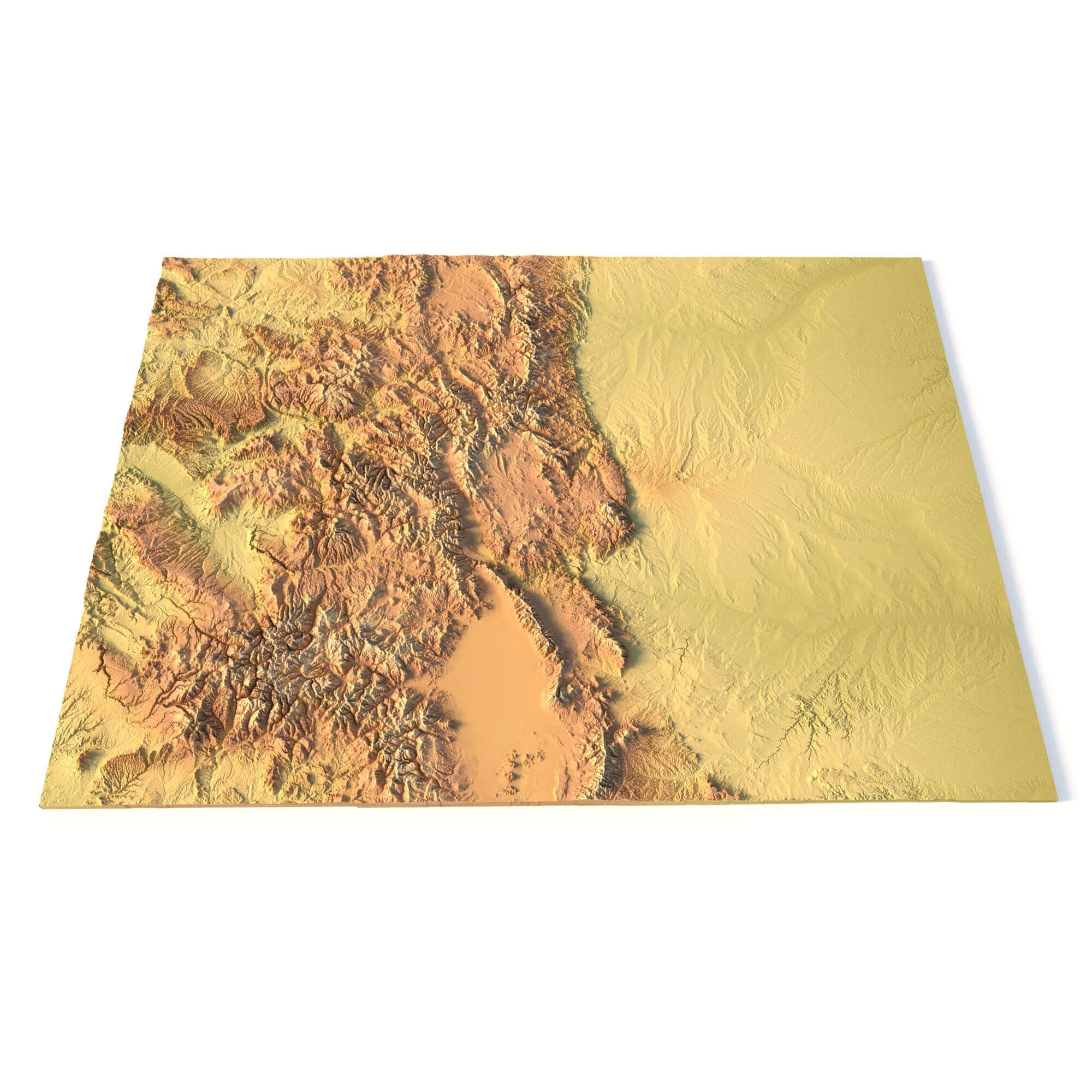 Colorado Map Topographic Stl Model by Shustrik