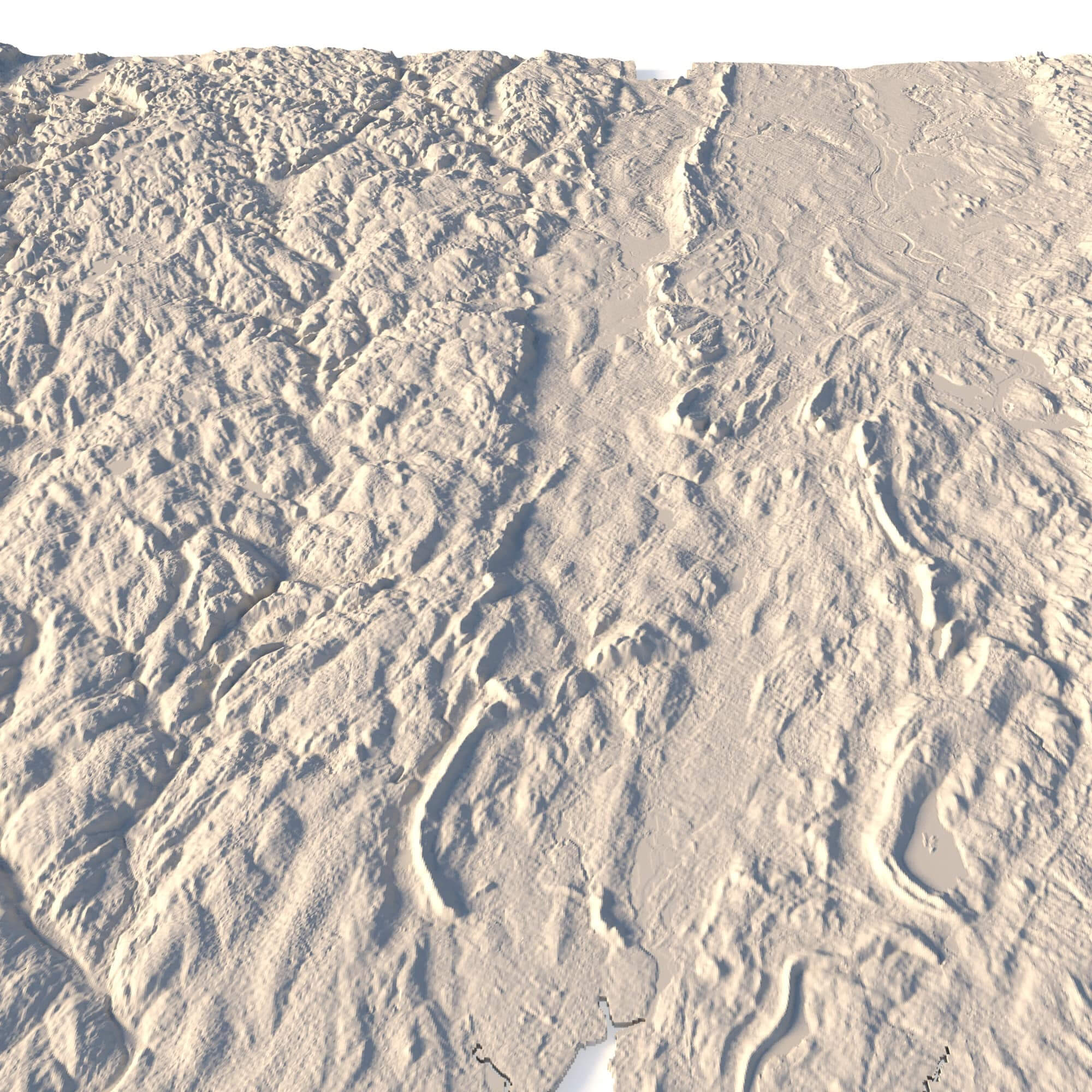 Connecticut Topographic Map Stl Model by Shustrik