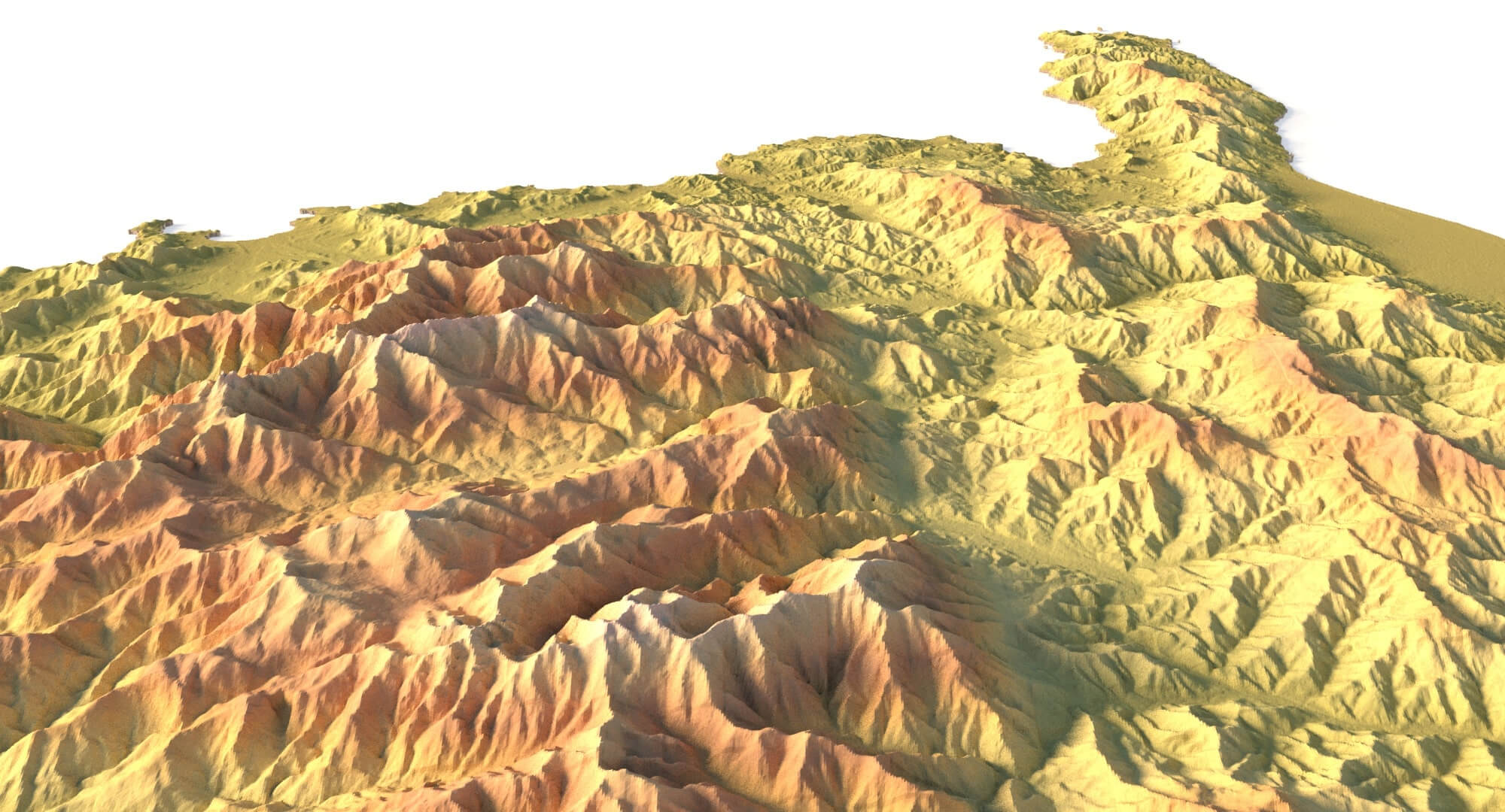 Corsica Terrain for CNC, Printing and Design - 3D Print Model by Shustrik