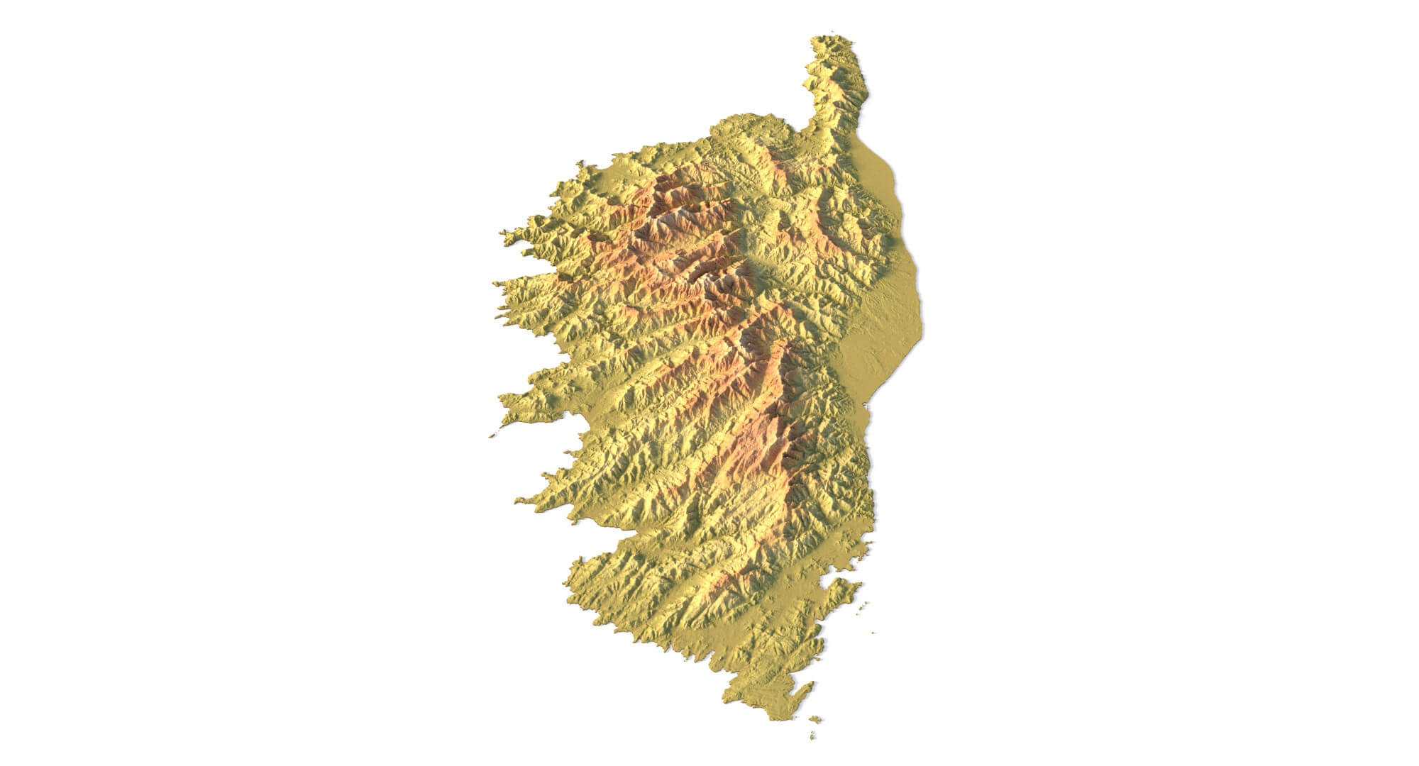 Corsica Terrain - 3D Model by Shustrik