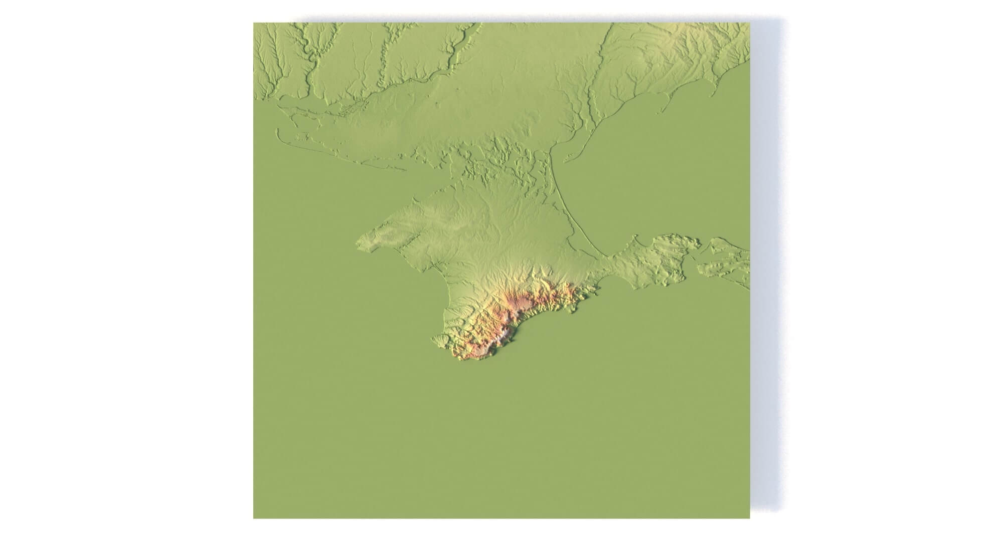Crimea Terrain 3D Map by Shustrik