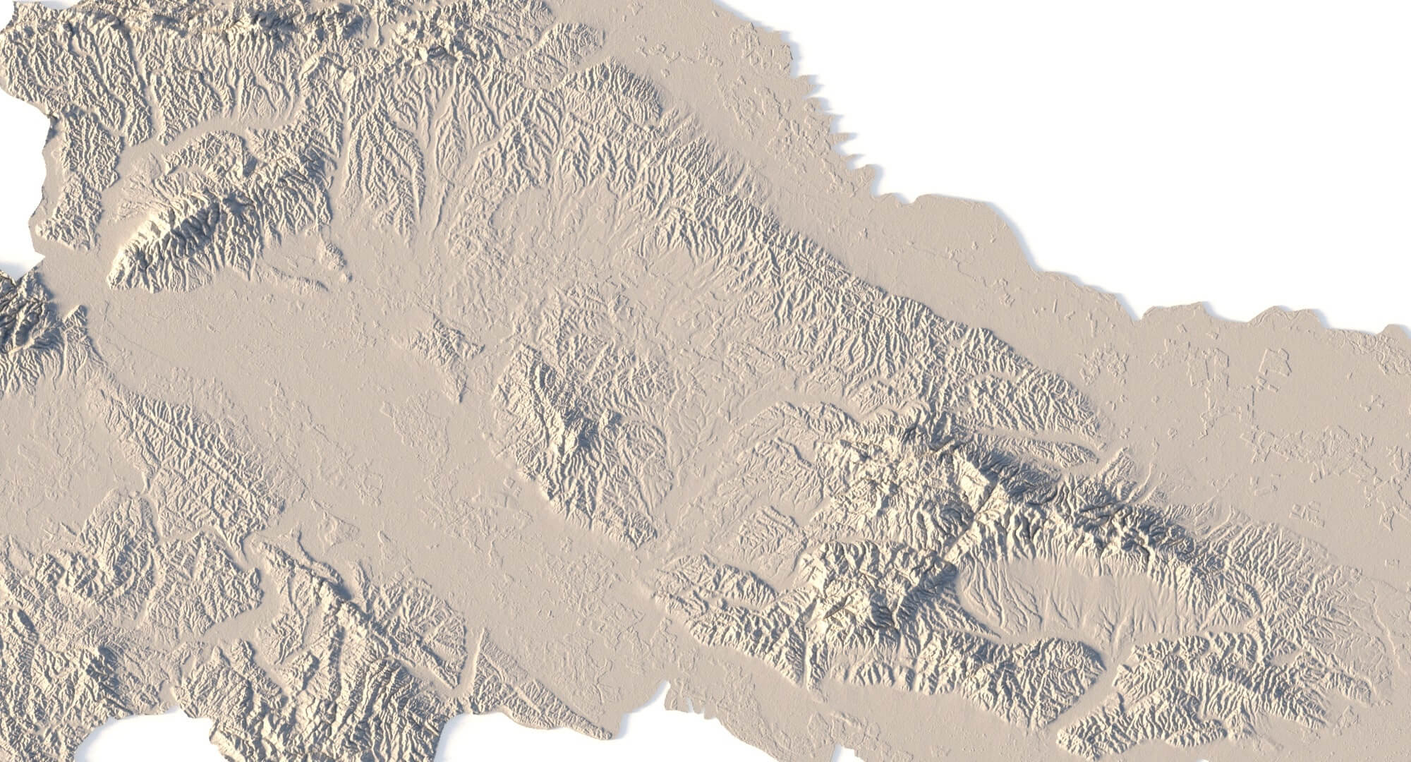 Croatia Terrain for CNC, Printing and Design - 3D Model by Shustrik