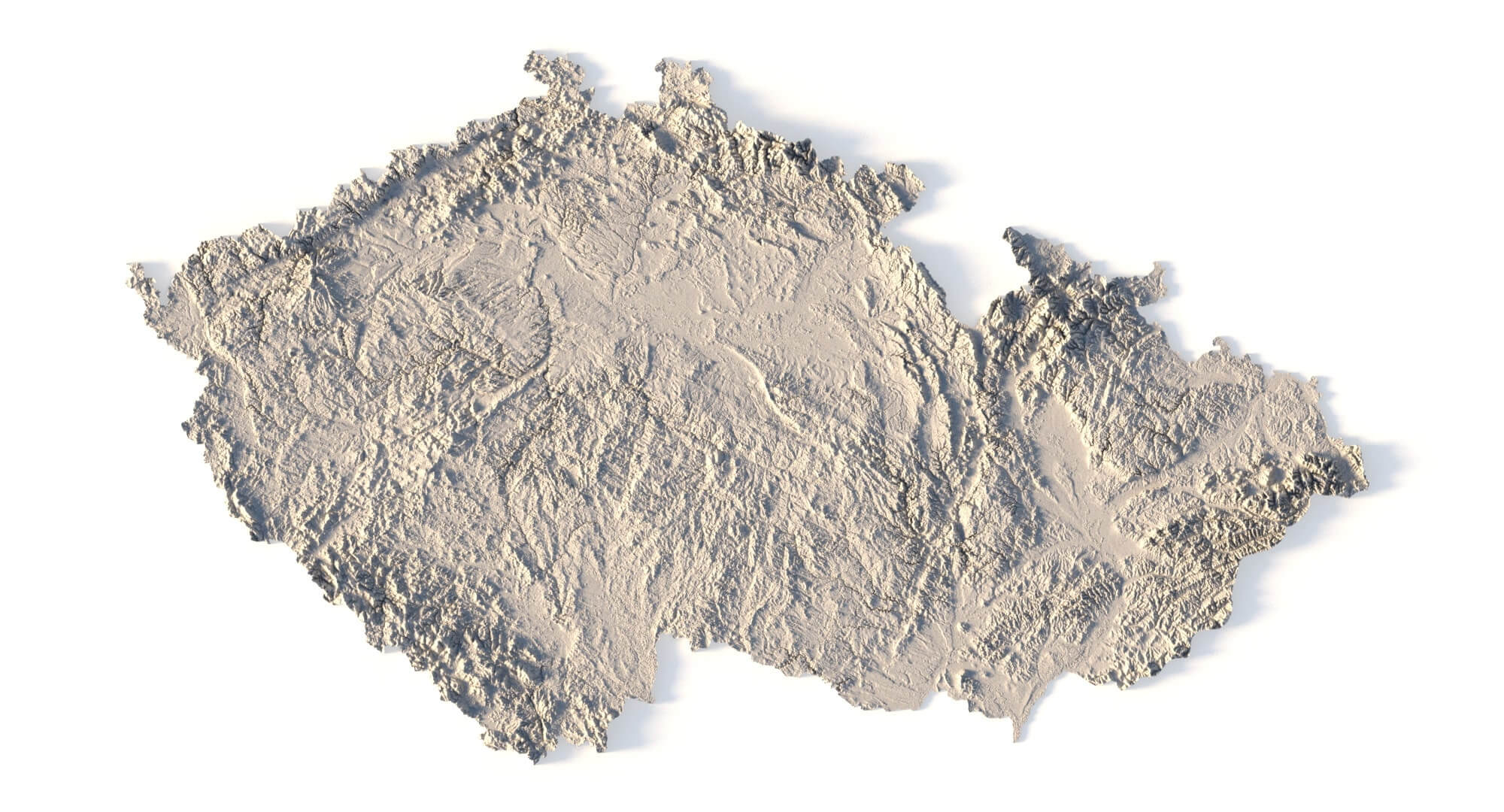Czech Republic Terrain for CNC, Printing and Design - 3D Model by Shustrik
