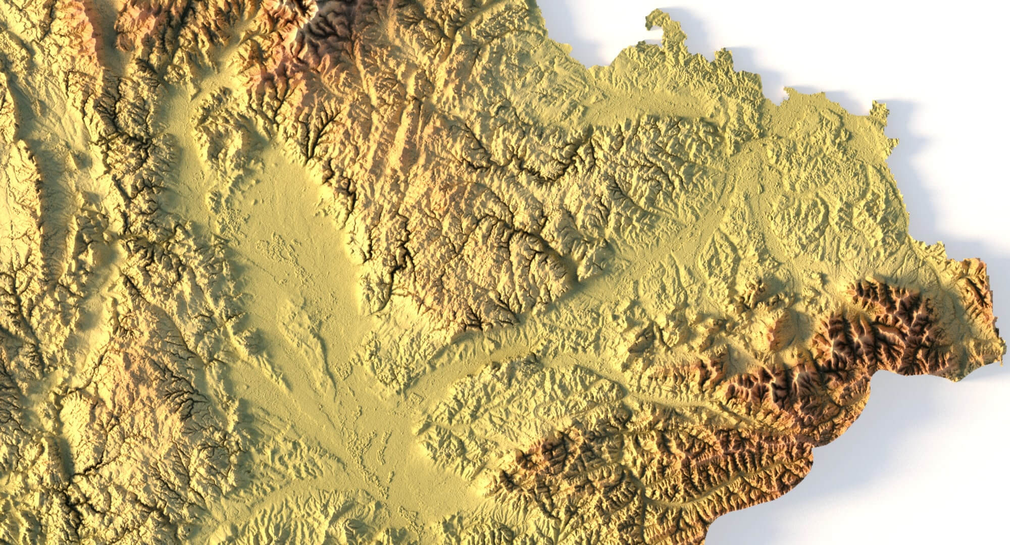 Czech Republic Terrain for CNC, Printing and Design - 3D Model by Shustrik