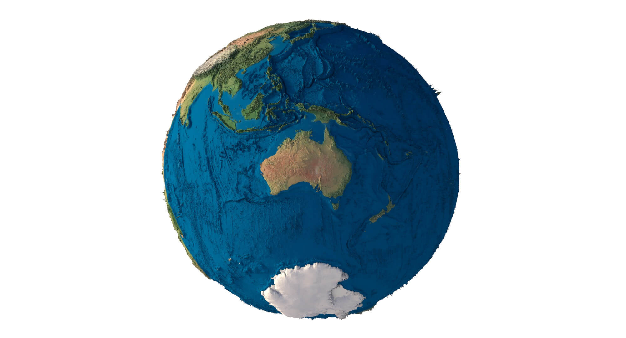 Earth Terrain Without Water - 3D Model by Shustrik