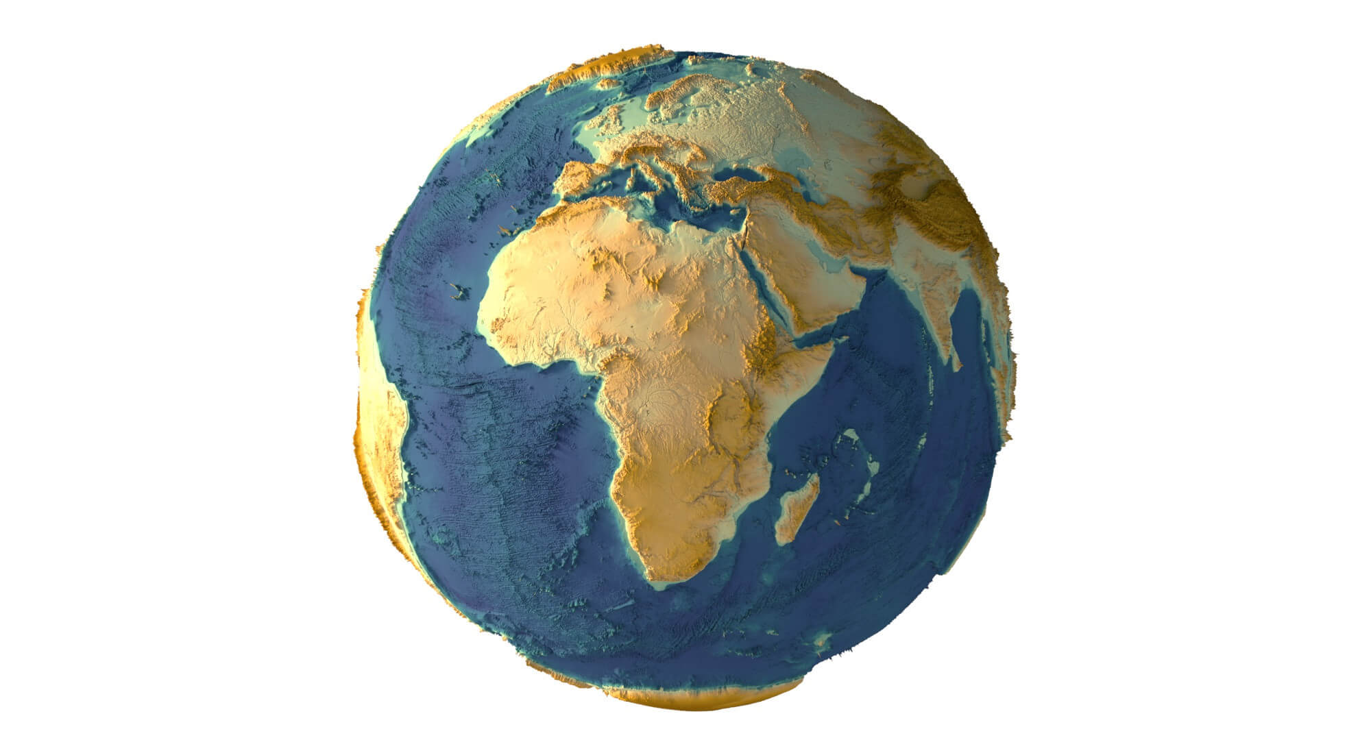 Earth Terrain Without Water - 3D Model by Shustrik